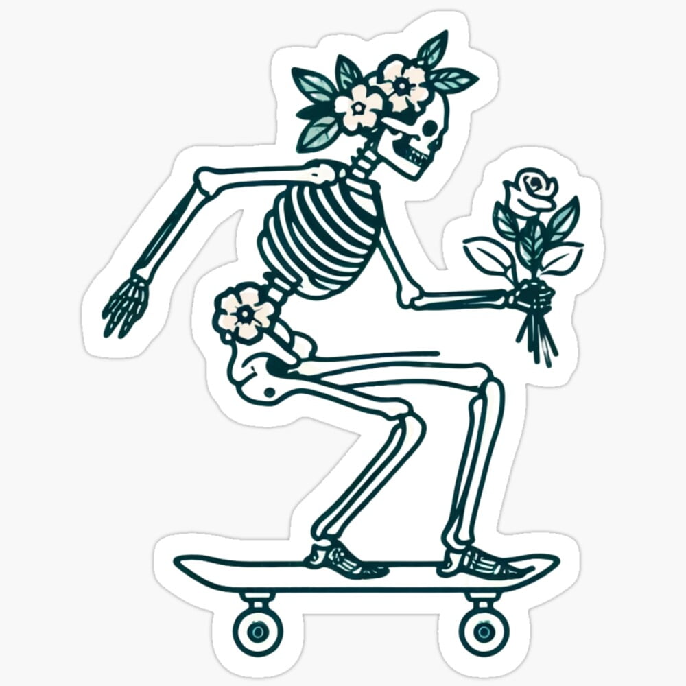 Skate Reaper Shred Stickerphone Decal Water Bottle Stickers, Vinyl ...