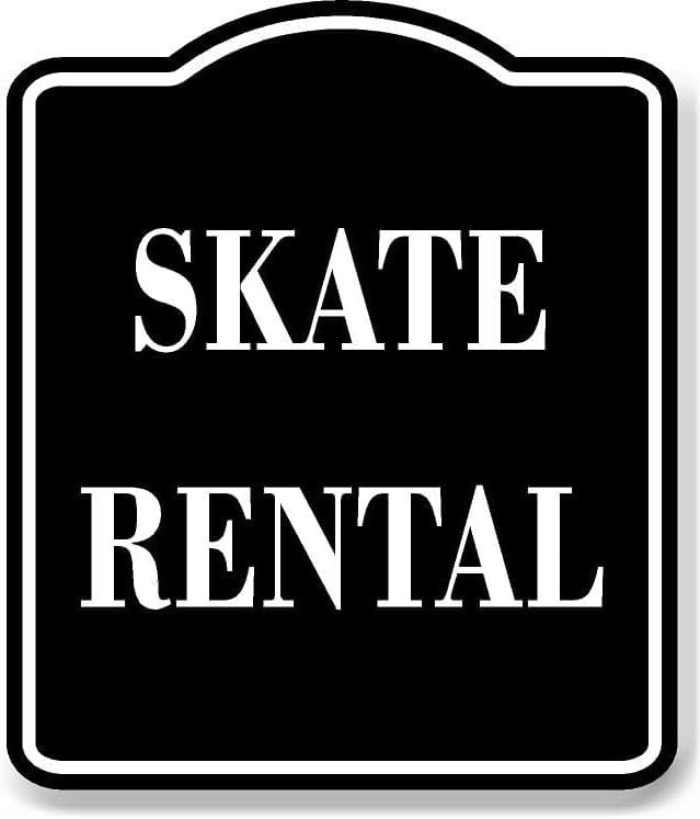 Skate Rental BLACK Aluminum Composite Sign, 8.5"x10" - Walmart.com