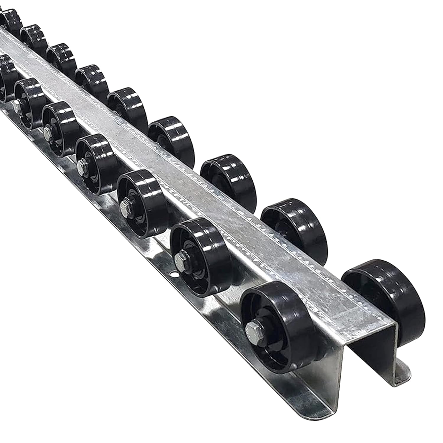 Skate Wheel Flow Rail- Heavy Duty Galvanized Steel, Paired Plastic ...