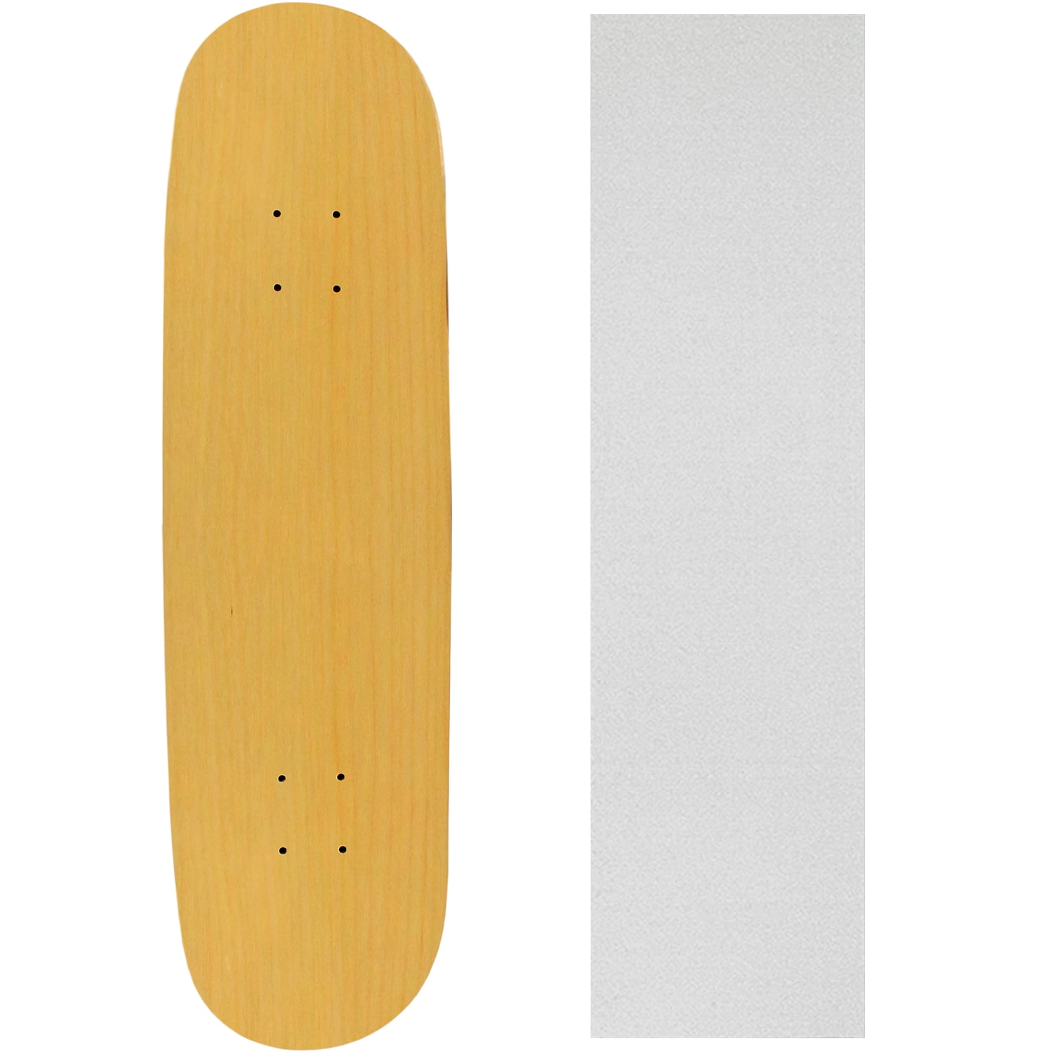 Skateboard Deck Pro 7-Ply Canadian Maple NATURAL With Griptape 7.5" - 8 ...