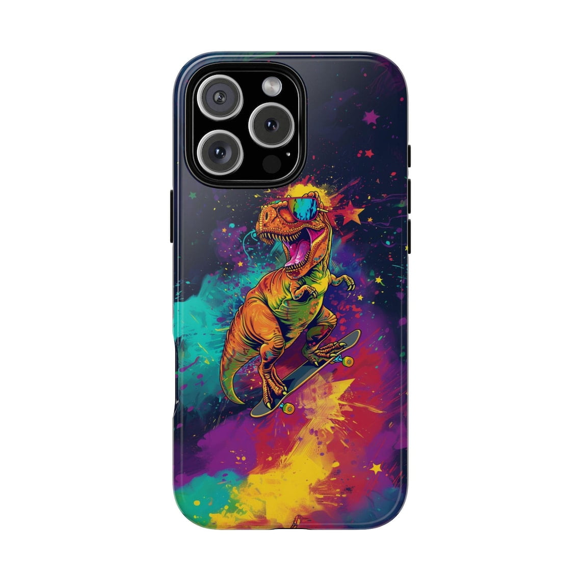 Skateboard Dinosaur T-Rex Cartoon Fun Adventure Comic Art Phone Case ...