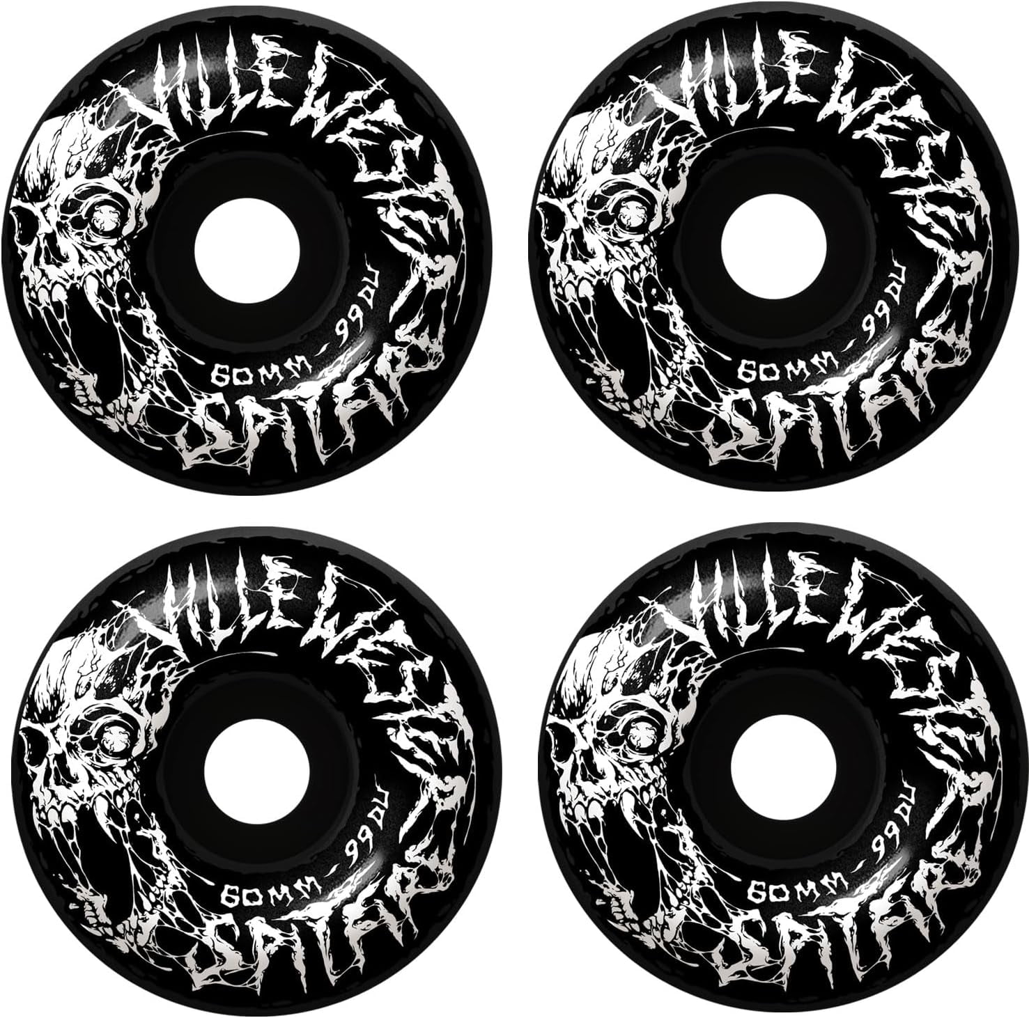 Skateboard F4 Ville Wester Annihilation Classic 60mm 99A Black - Walmart.com