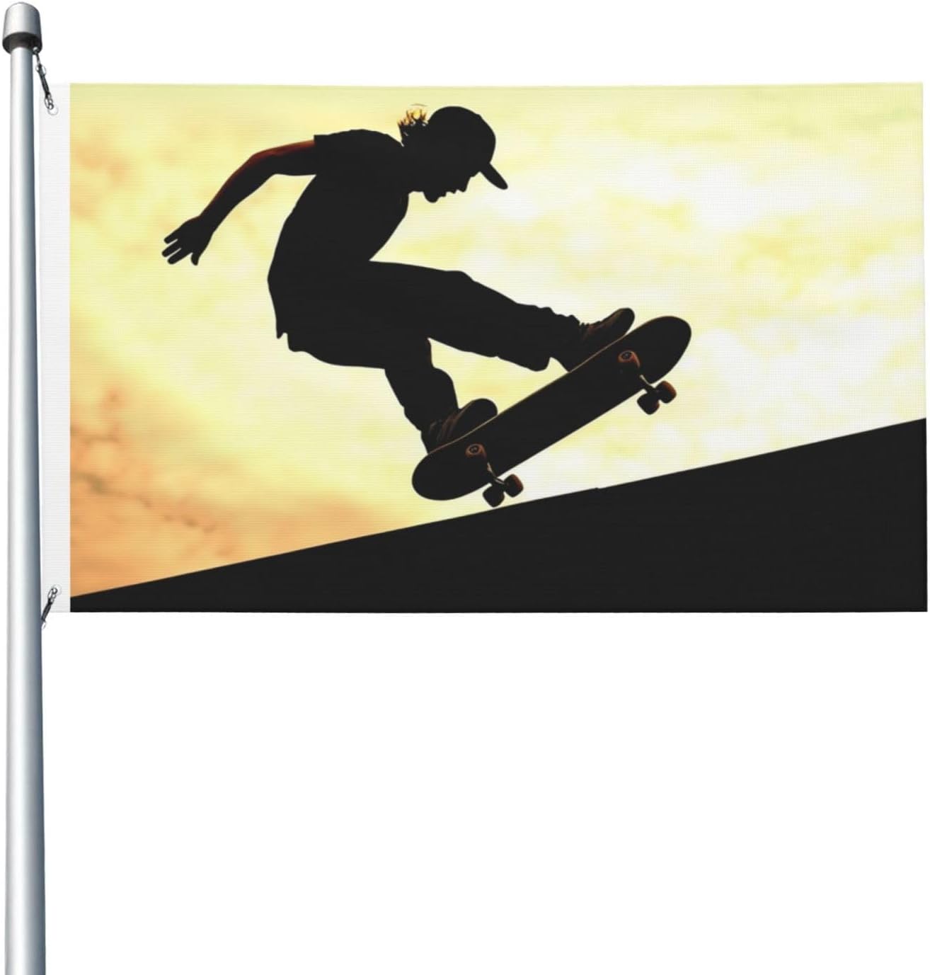 Skateboard Flag 3x5 ft Garden Flag Outside Yard House Flag Funny Party ...