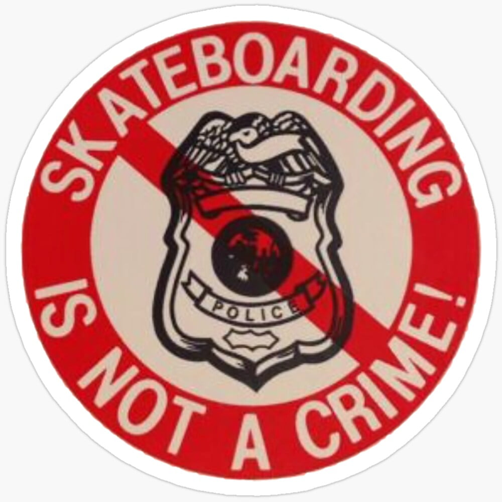 Skateboard Is Not A Crime Sticker Phone Decal Water Bottle Stickers Car ...