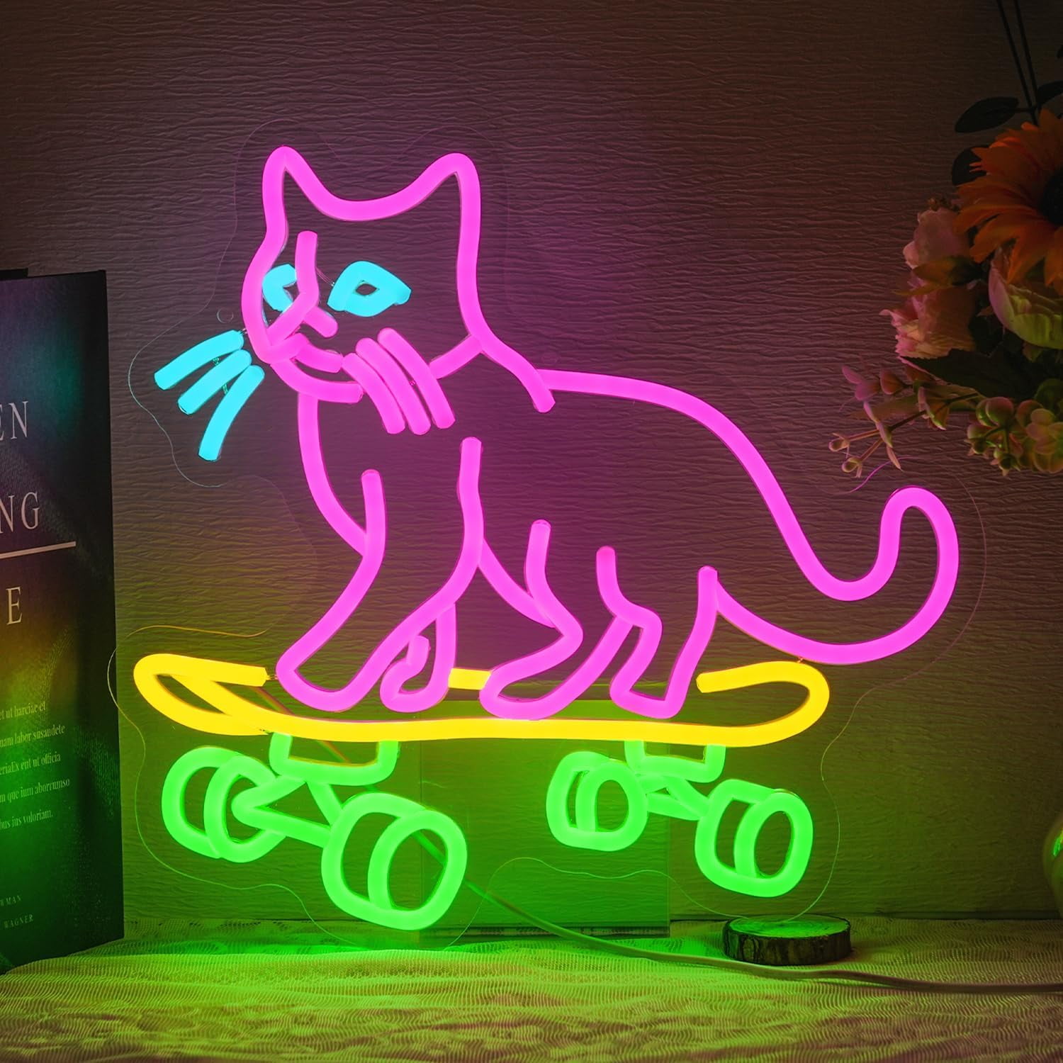 Skateboard Neon Sign for Wall Decor Neon Light Skateboard Neon Signs ...