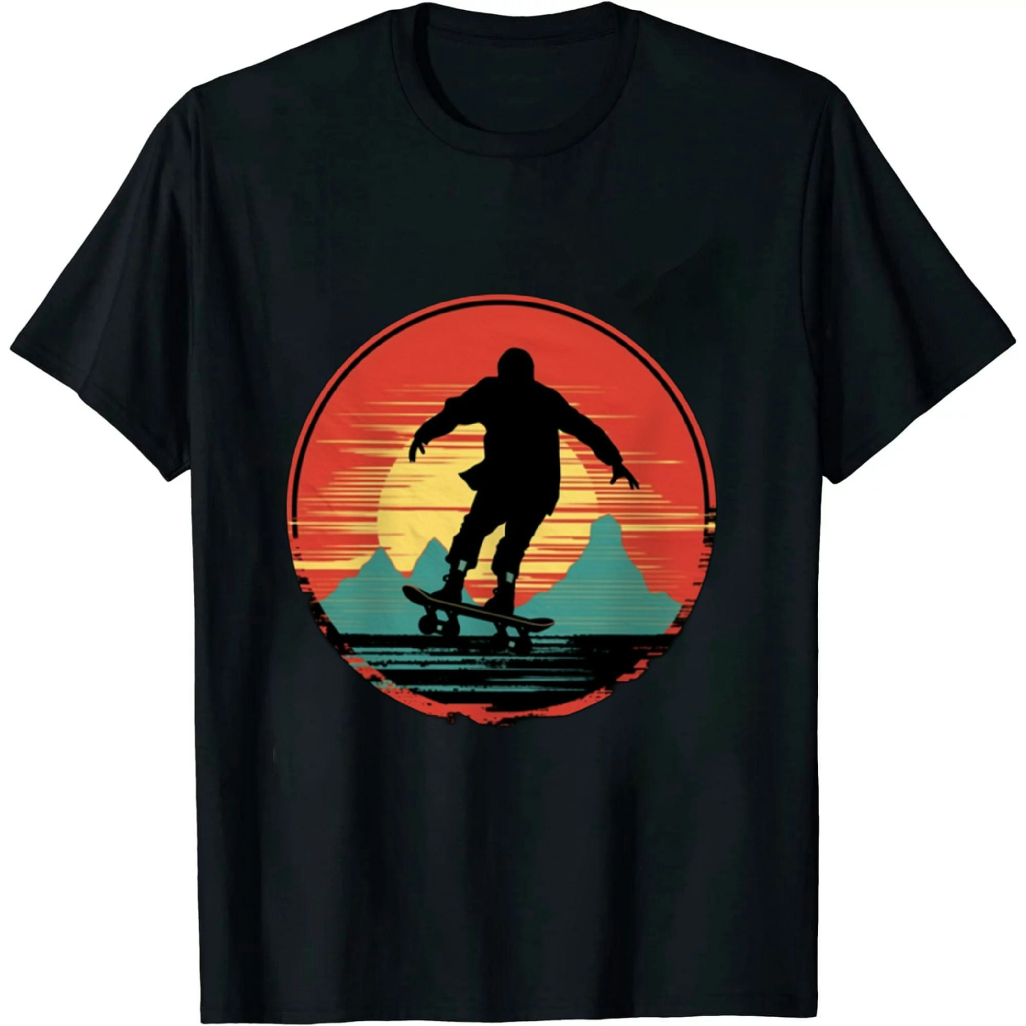 Skateboard Retro Vintage 80s Style Skateboarder Gift T-Shirt - Walmart.com
