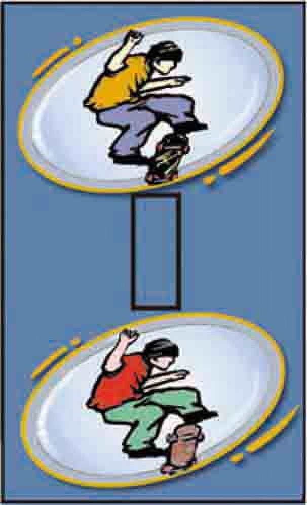 Skateboard Single Toggle SwitchStix Peel and Stick Art Deco Switch ...