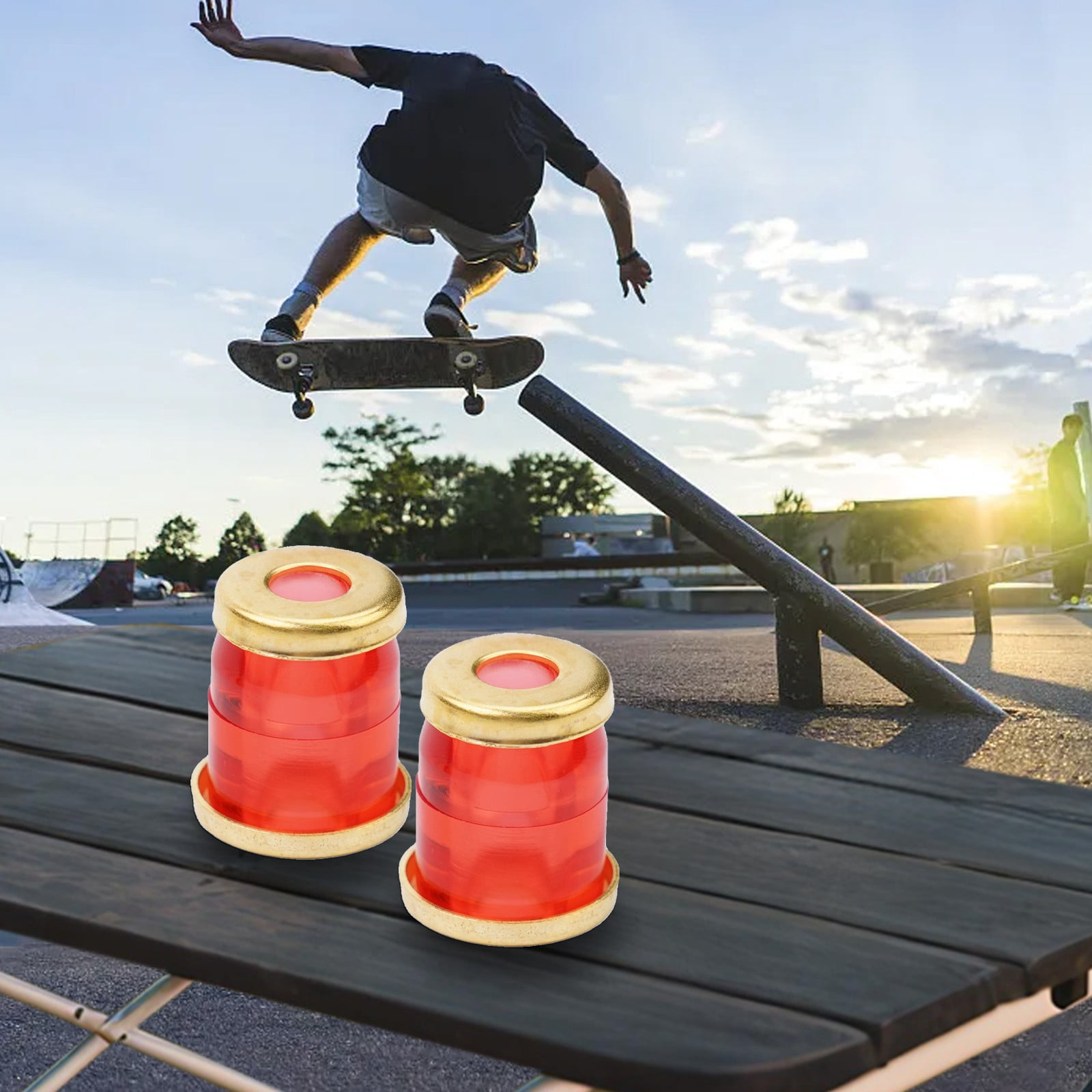 Skateboard Truck Rebuild Kit Bushings Washers Pivot Cups Shock Absorber ...