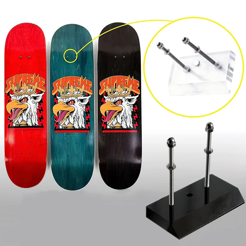 Skateboard Wall Mount, 1 Pack Skateboard Wall Hanger Upgraded Acrylic ...