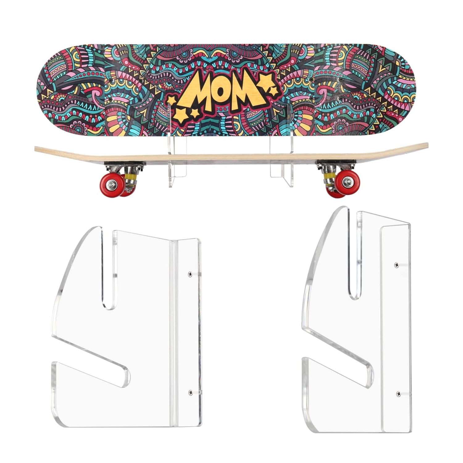 Skateboard Wall Mount Display Rack, Horizontal Skateboard Rack with ...