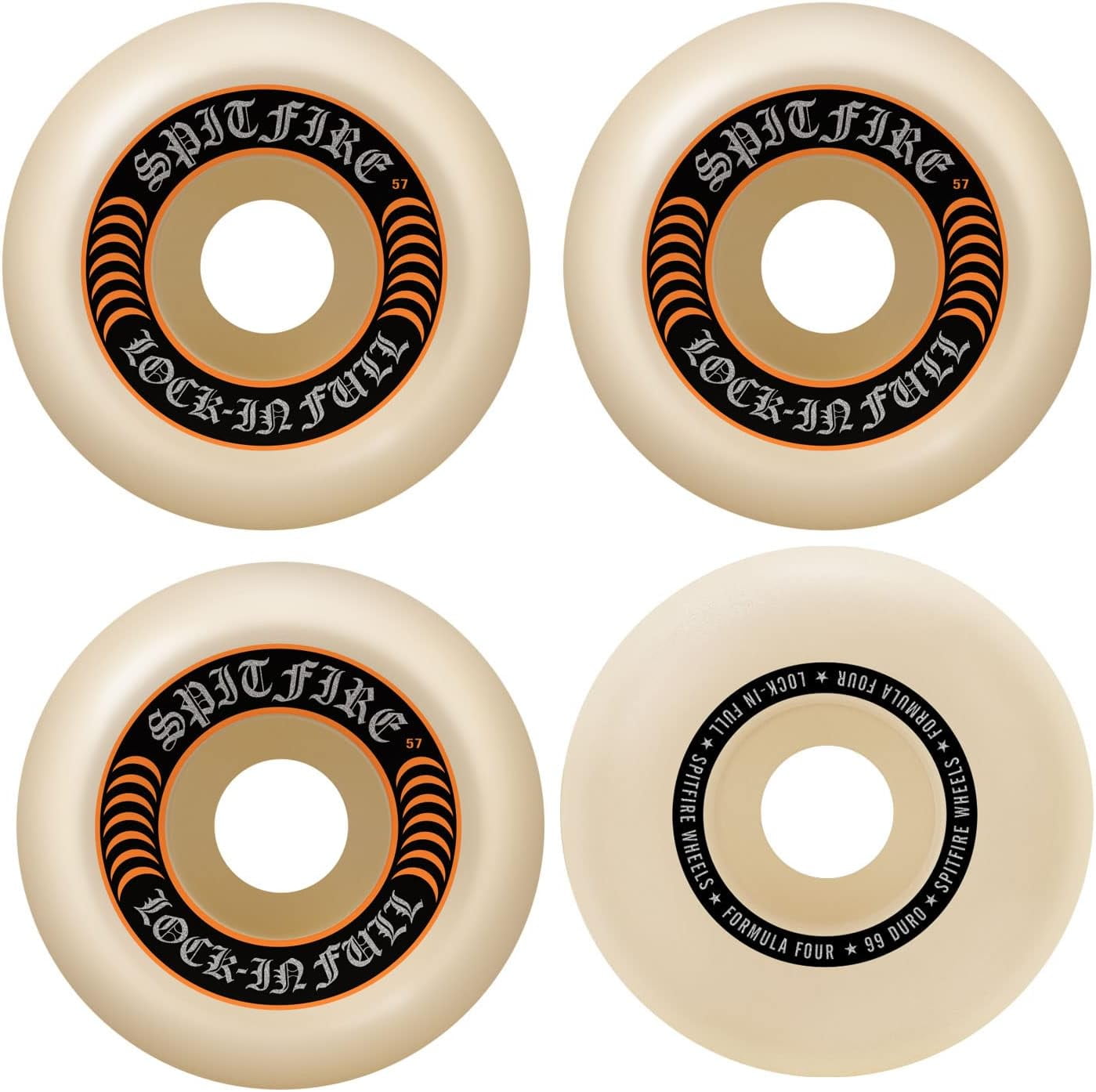 Skateboard Wheels F4 99A Lock-in Full 57mm Formula Four - Walmart.com