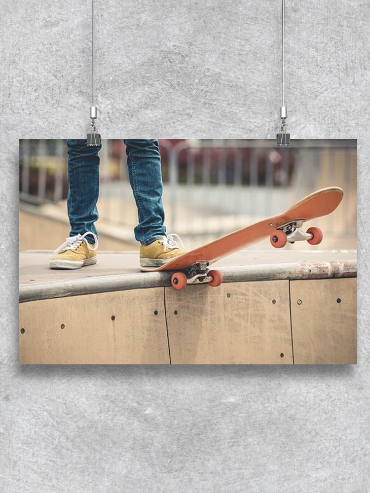 Skateboarder On A Ramp Poster -Image by Shutterstock - Walmart.com