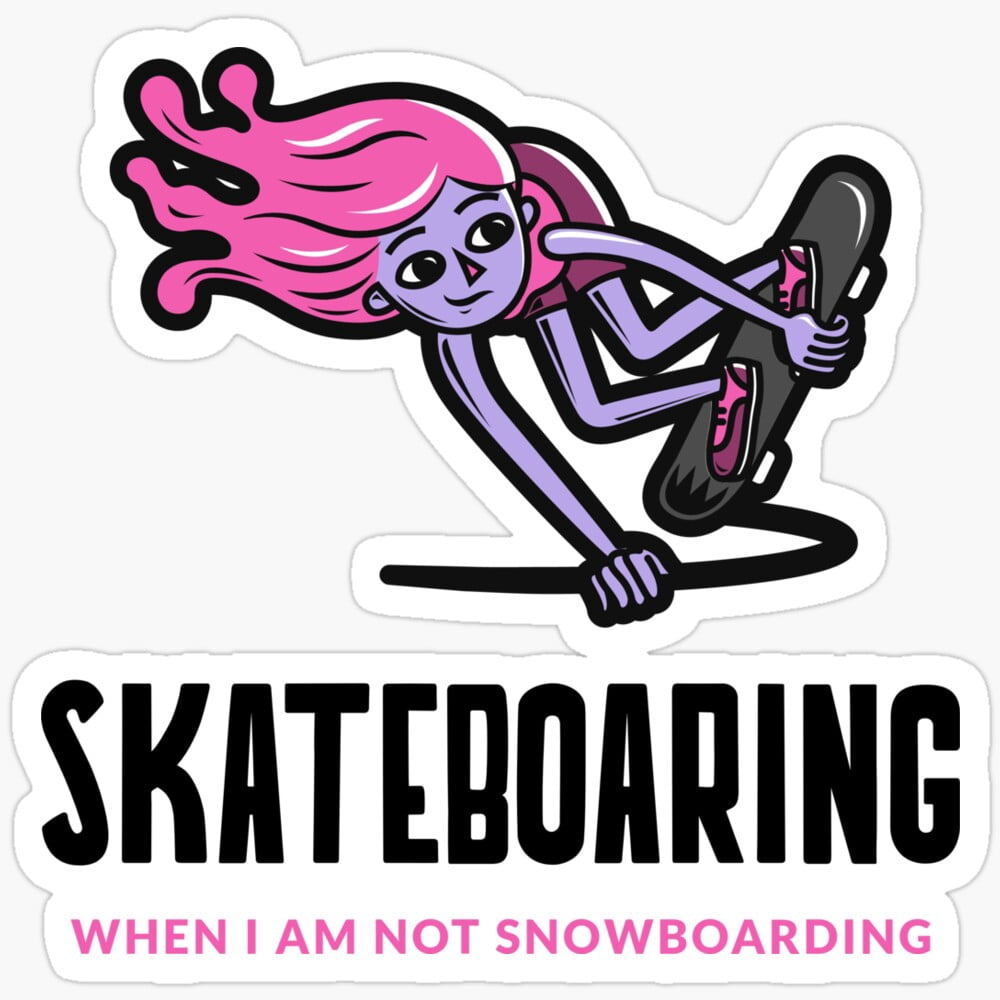 DOPASTICKER Skateboarding And Snowboarding Girl Gift You - Phone ...