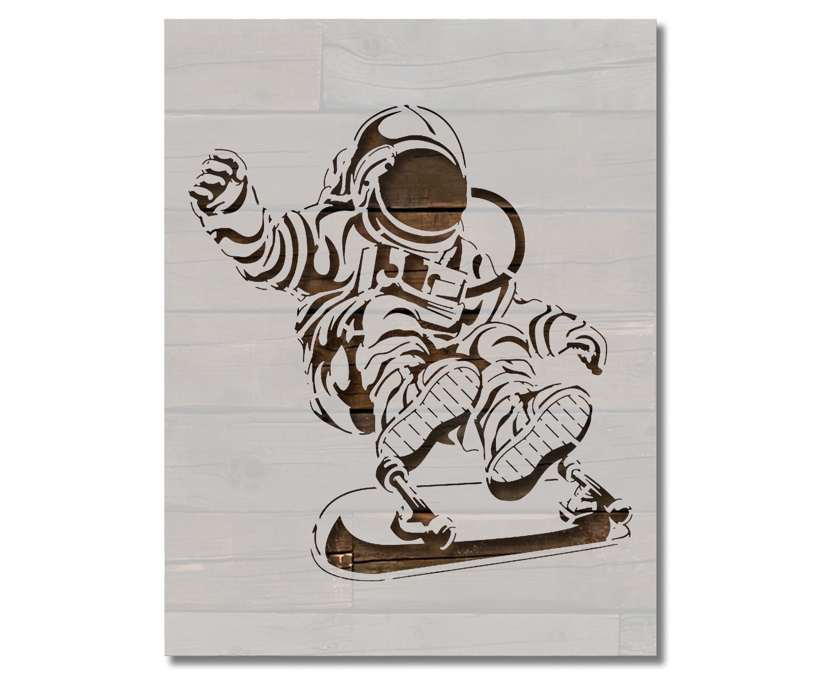 Skateboarding Astronaut Stencil Template Reusable 8.5 x 11 Inches for ...