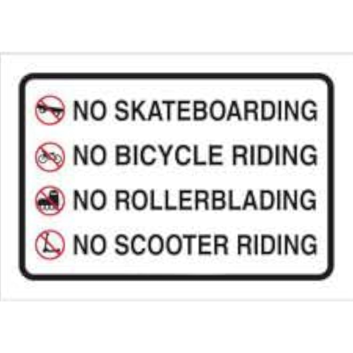 No Skateboarding - No Bicycle Riding - No Rollerblading - No Scooter ...