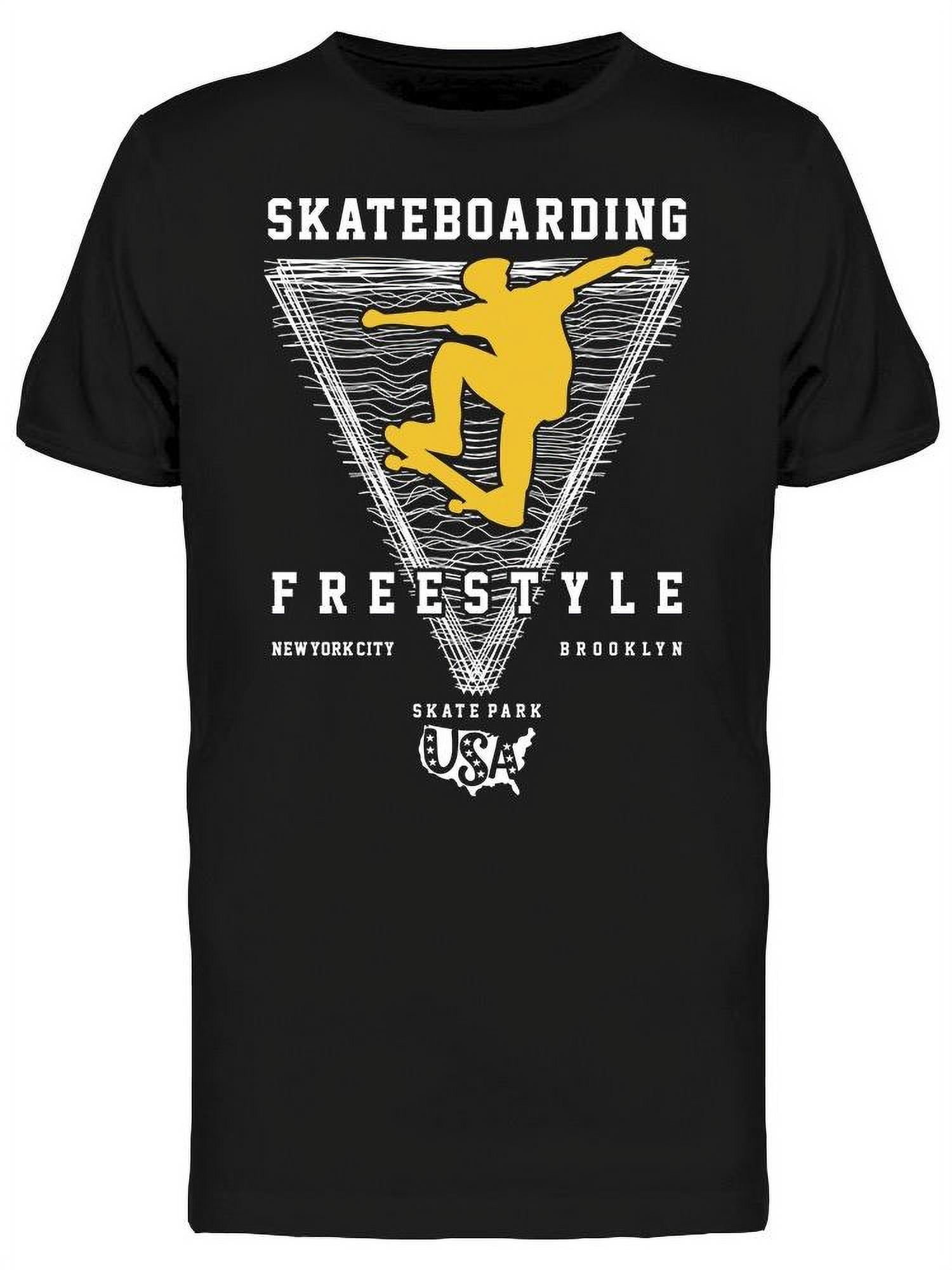Skateboarding Freestyle T-Shirt Men -Image by Shutterstock, Male Medium ...