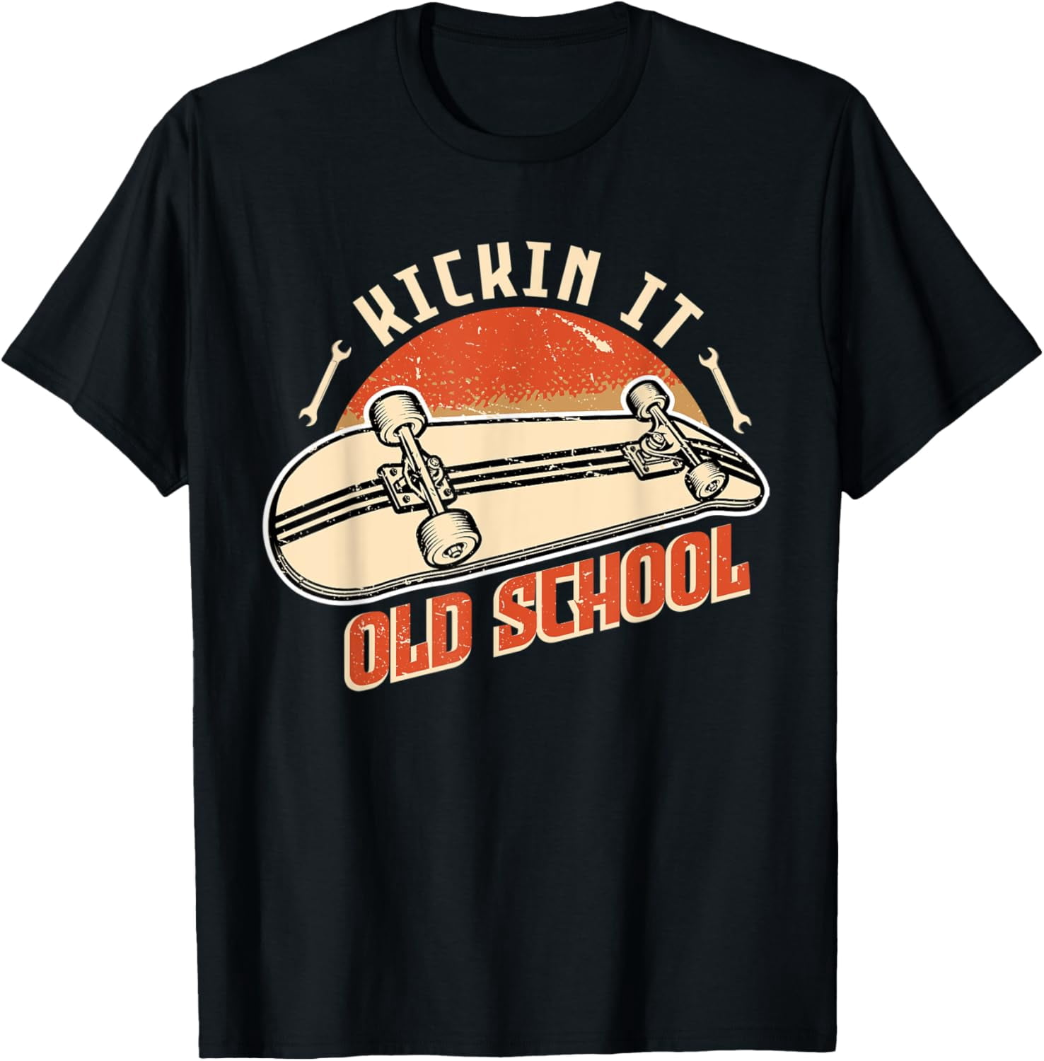 Skateboarding Kickin It Old School Vintage Skateboard T-ShirtBrand ...