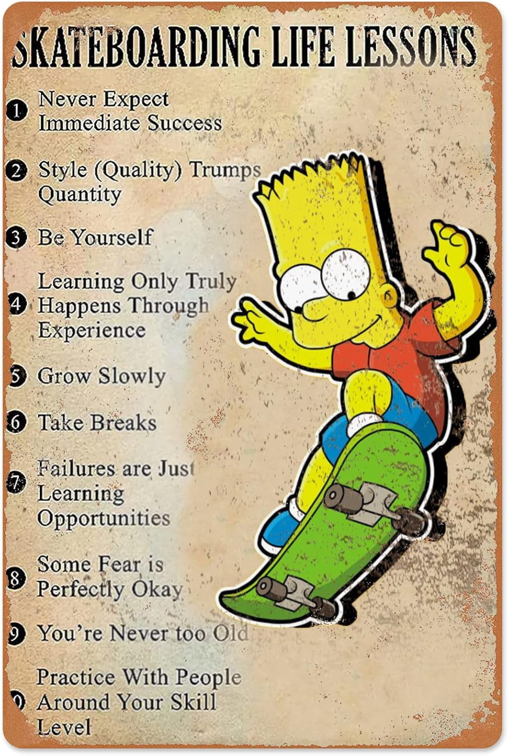 Skateboarding Life Lessons Diamond Art Kits for Adults,5D Painting Art ...