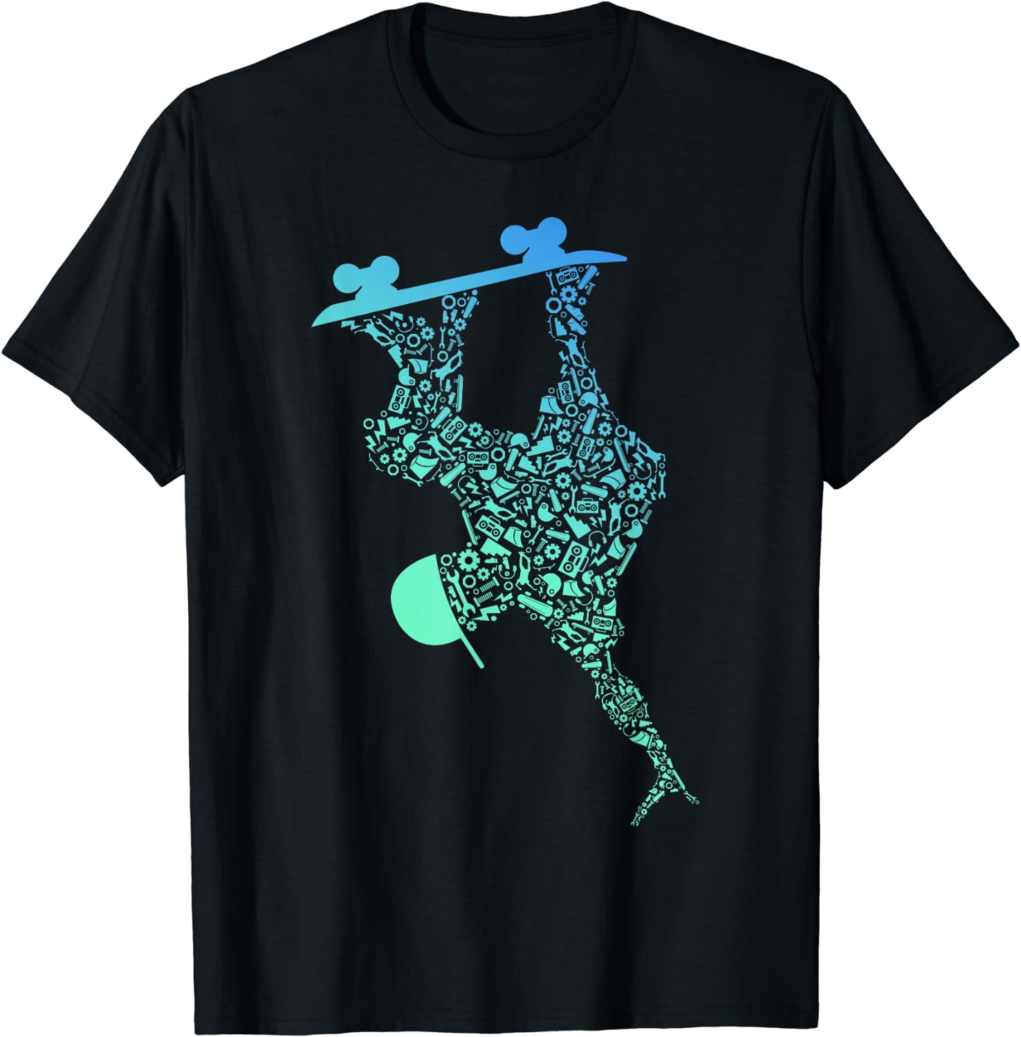 Skateboarding Shirts for Boys | Skater Gear Skateboard T-Shirt Black ...