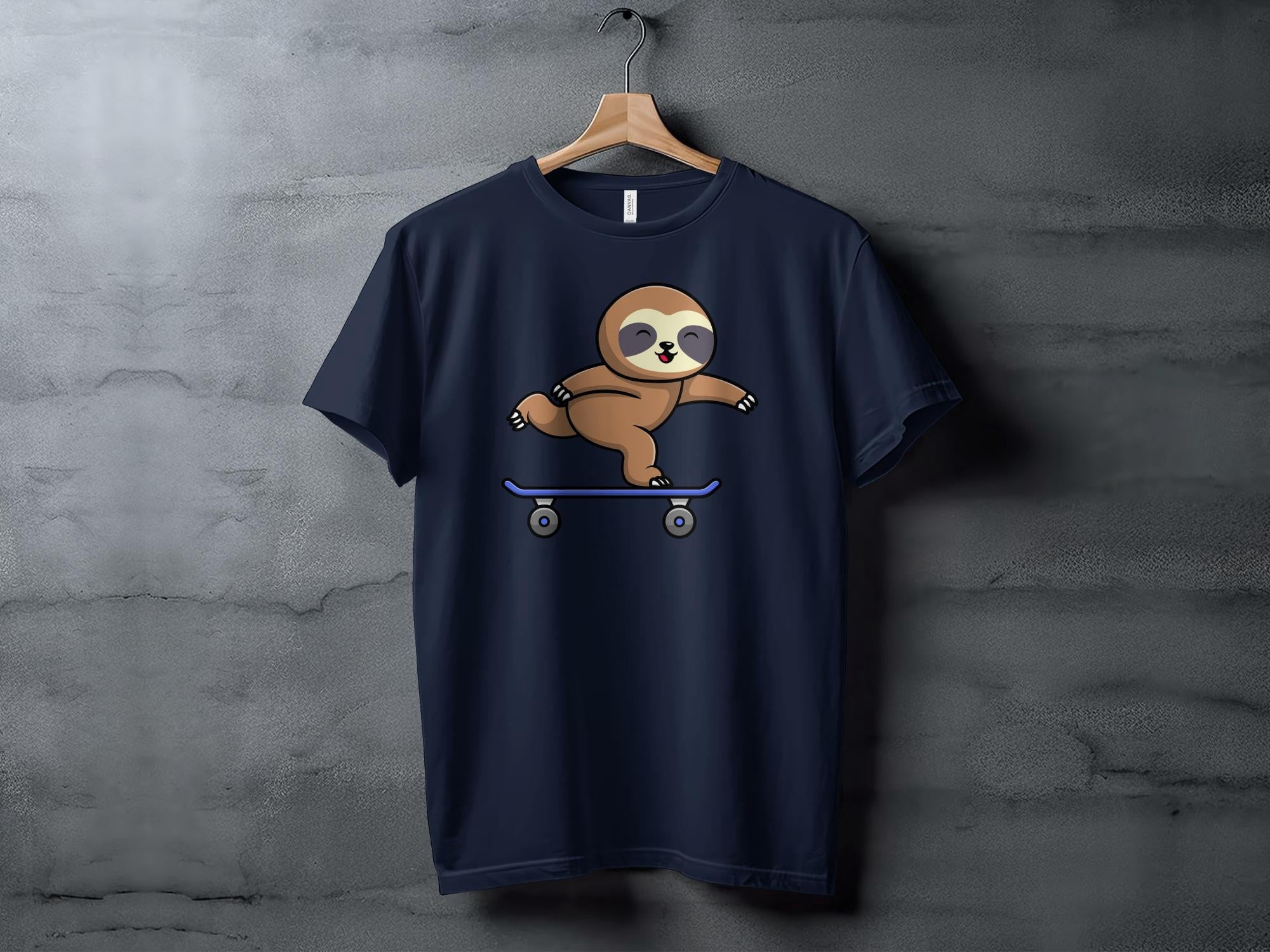 Skateboarding Sloth Tshirt, Skateboarder Tshirt Gift, Mens Skateboard ...