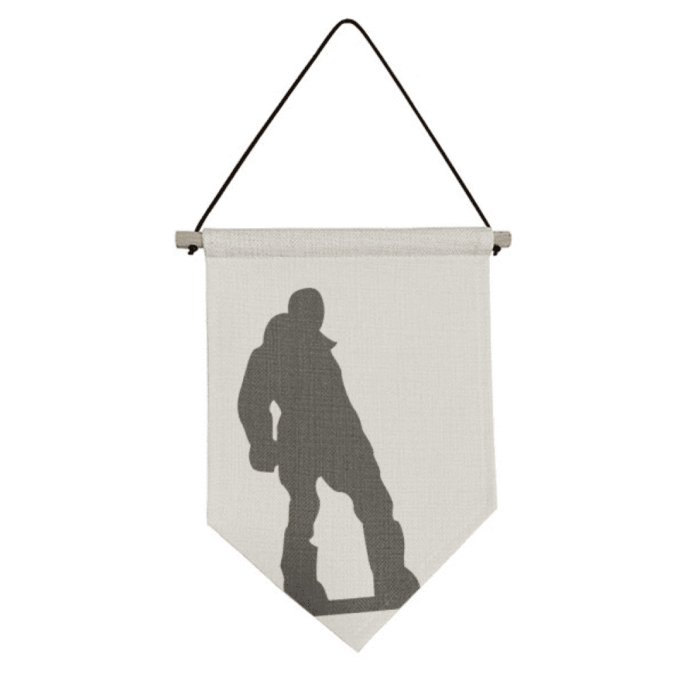 Skateboarding Sport Black Outline Pattern Canvas Flag Hanging Wall Art ...