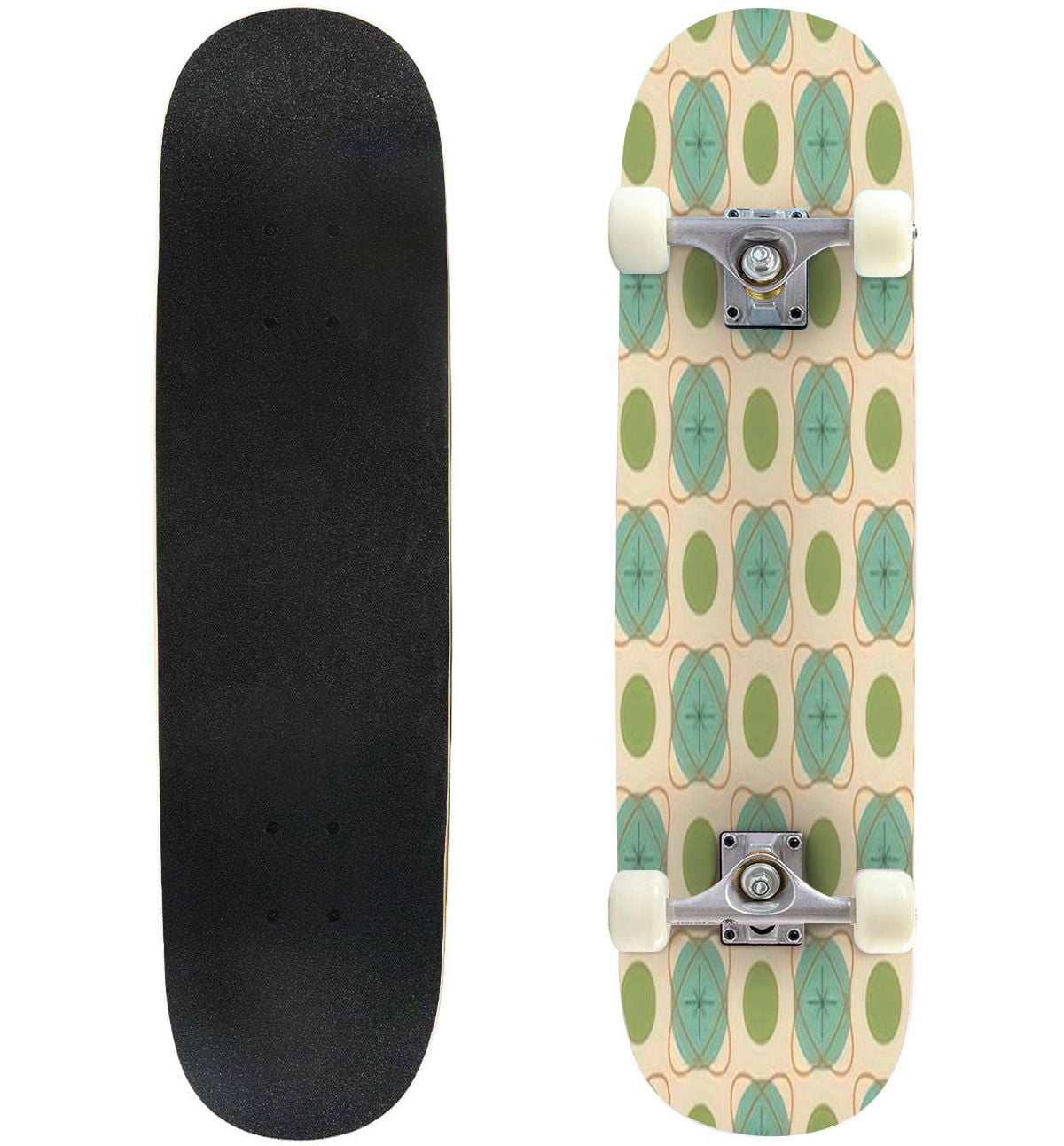 Skateboards for Beginners 50s Mid Century Modern Seamless Abstract ...