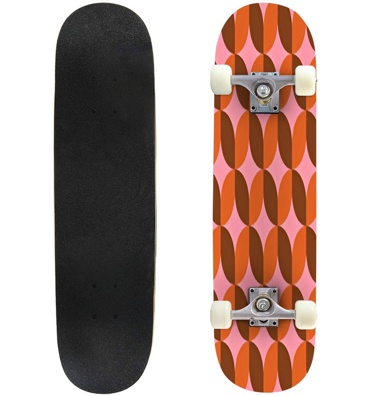 Skateboards for Beginners 70s Retro Seamless Pattern 60s 70s Aesthetic ...