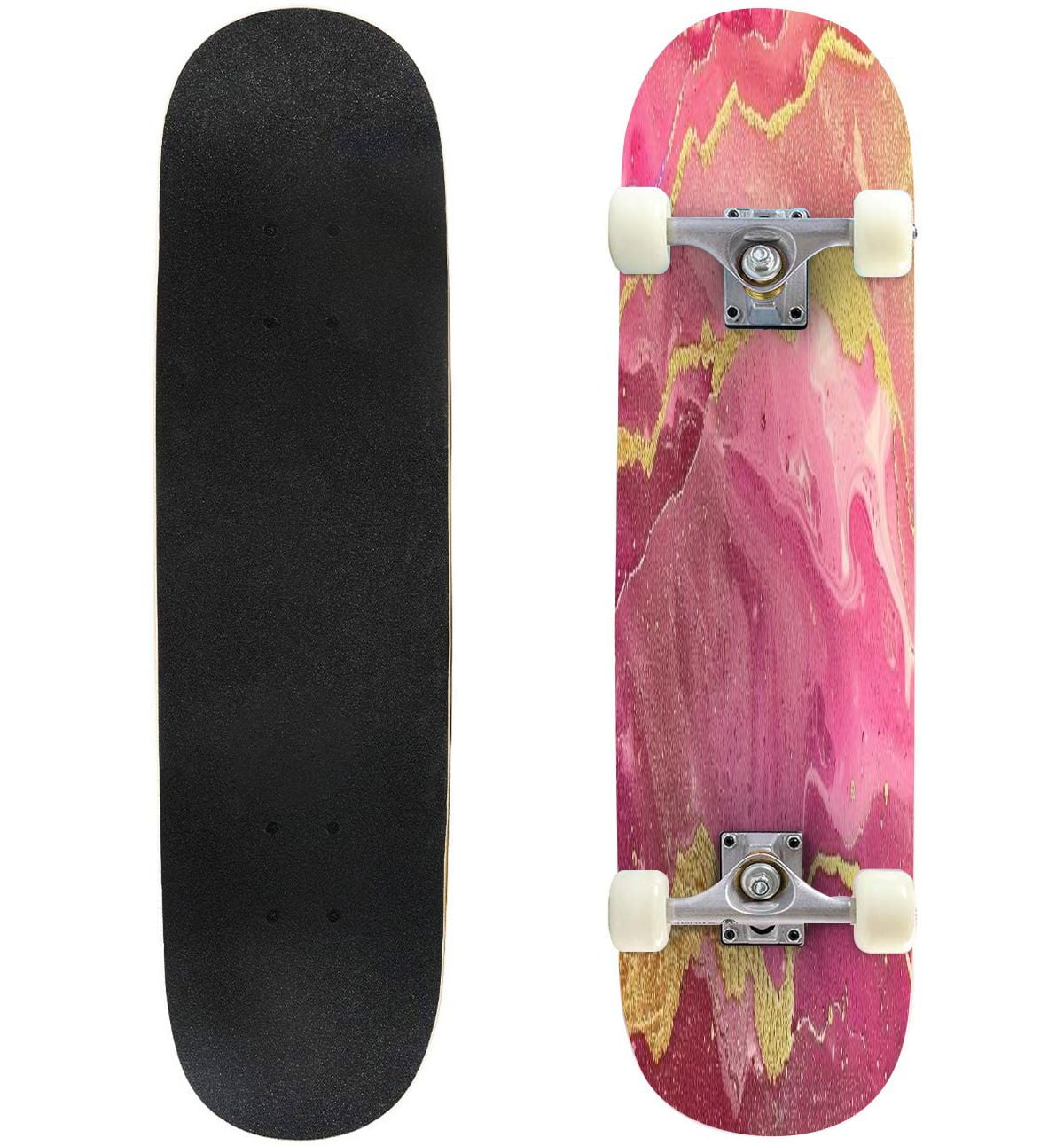 Skateboards for Beginners Abstract color wave blots Marble texture ...