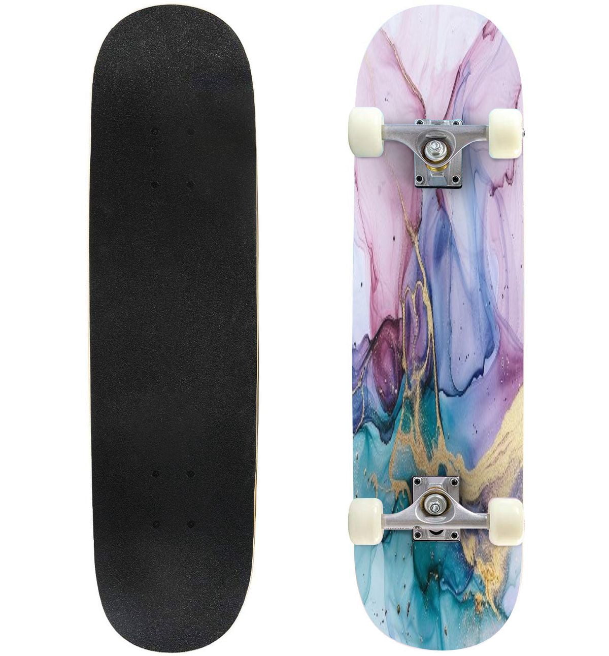 Skateboards for Beginners Abstract colorful Mixing acrylic paints ...