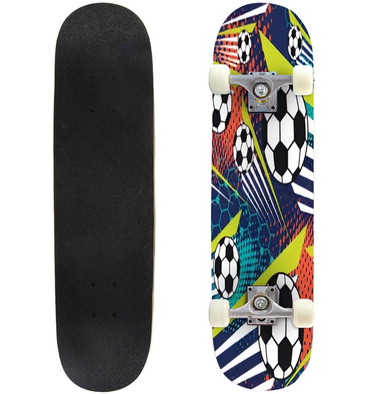Skateboards for Beginners Abstract geometric Football soccer ball ...