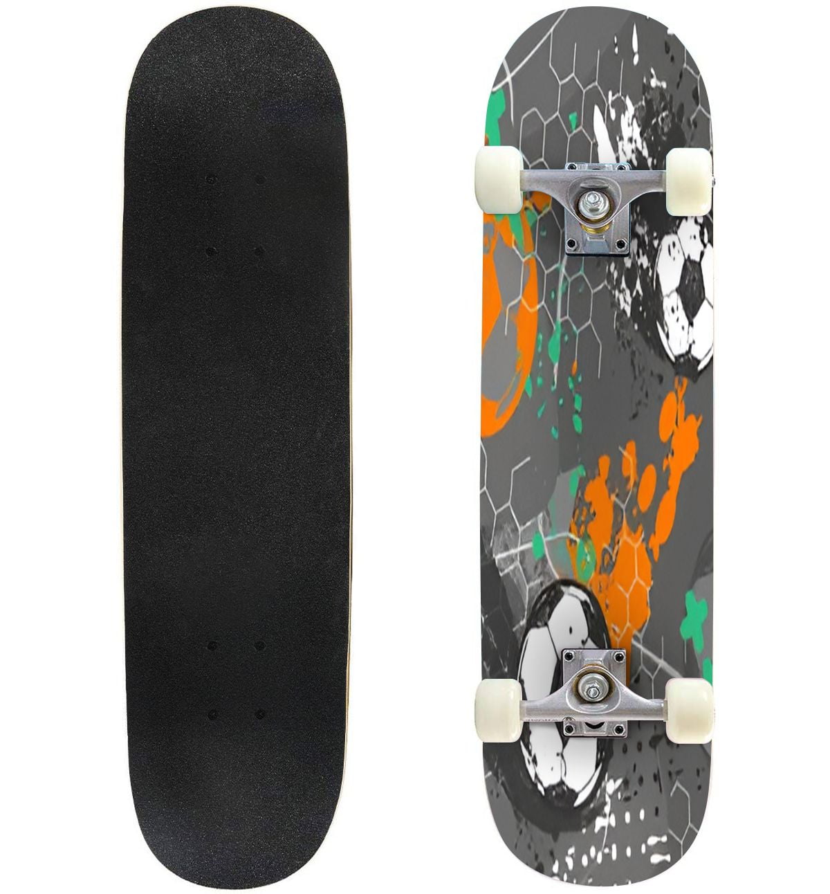 Skateboards for Beginners Abstract seamless football pattern grunge ...