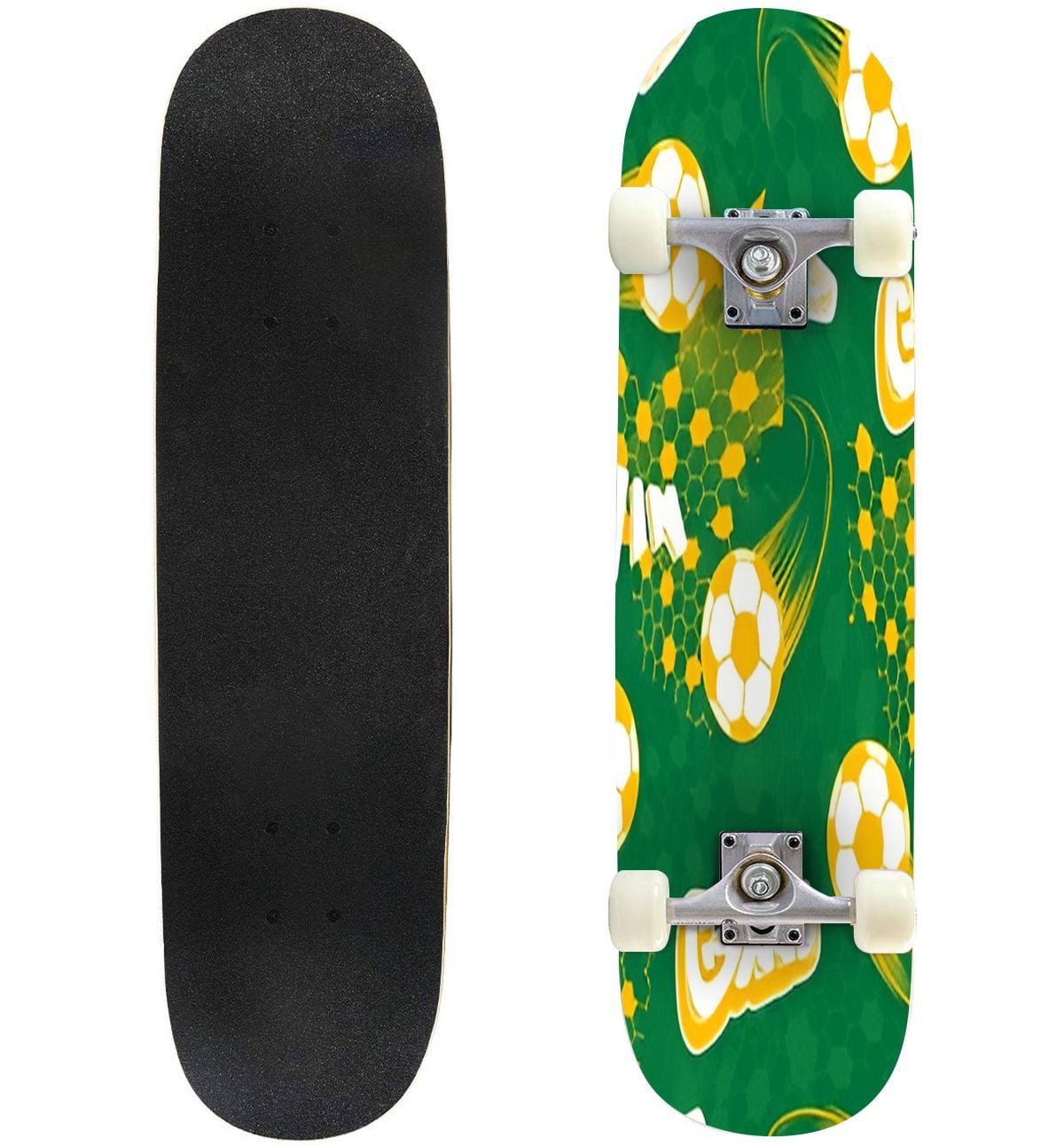 Skateboards for Beginners Abstract seamless football pattern yellow ...