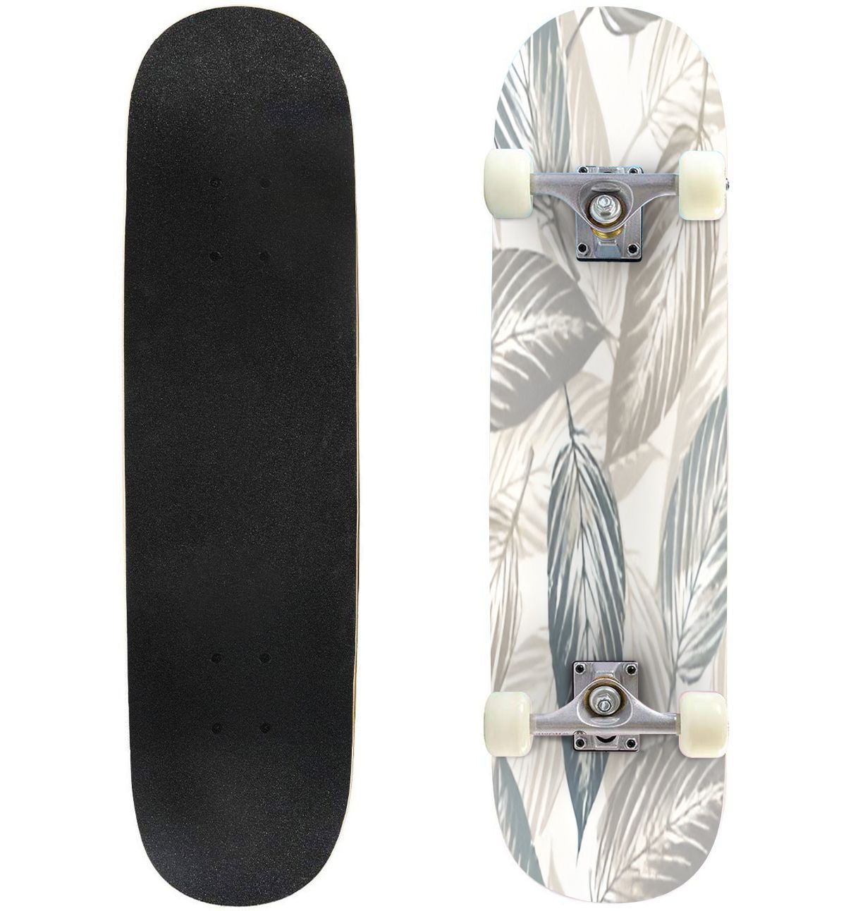Skateboards for Beginners Abstract seamless pattern leaves for various ...