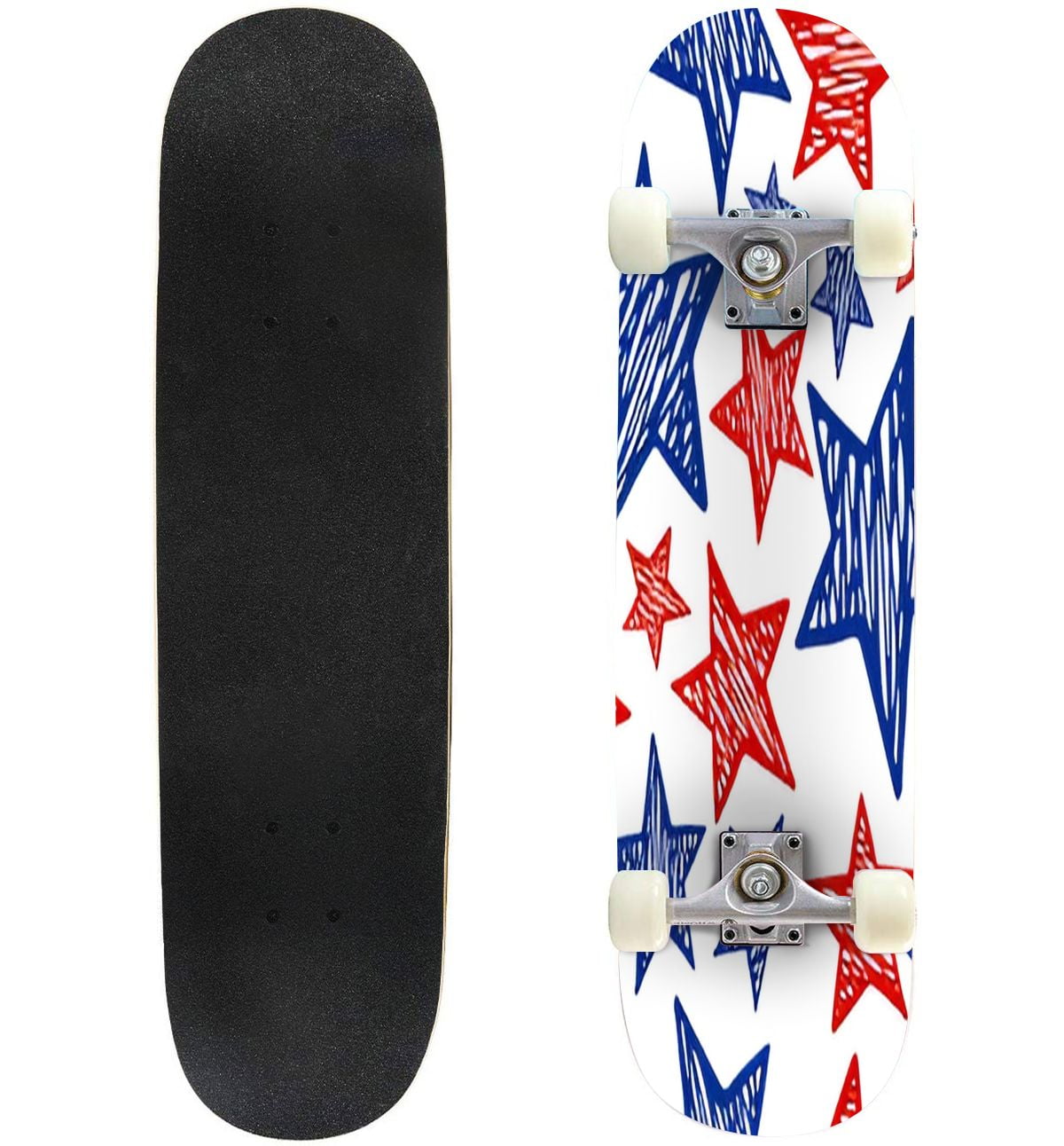 Skateboards for Beginners American flag colors star scatter pretty ...