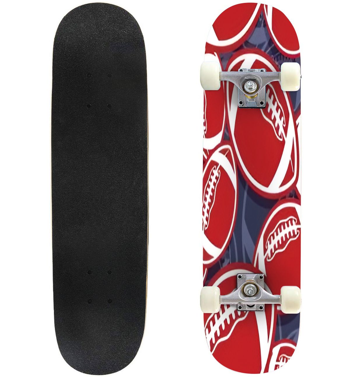 Skateboards for Beginners American football balls Seamless pattern art ...