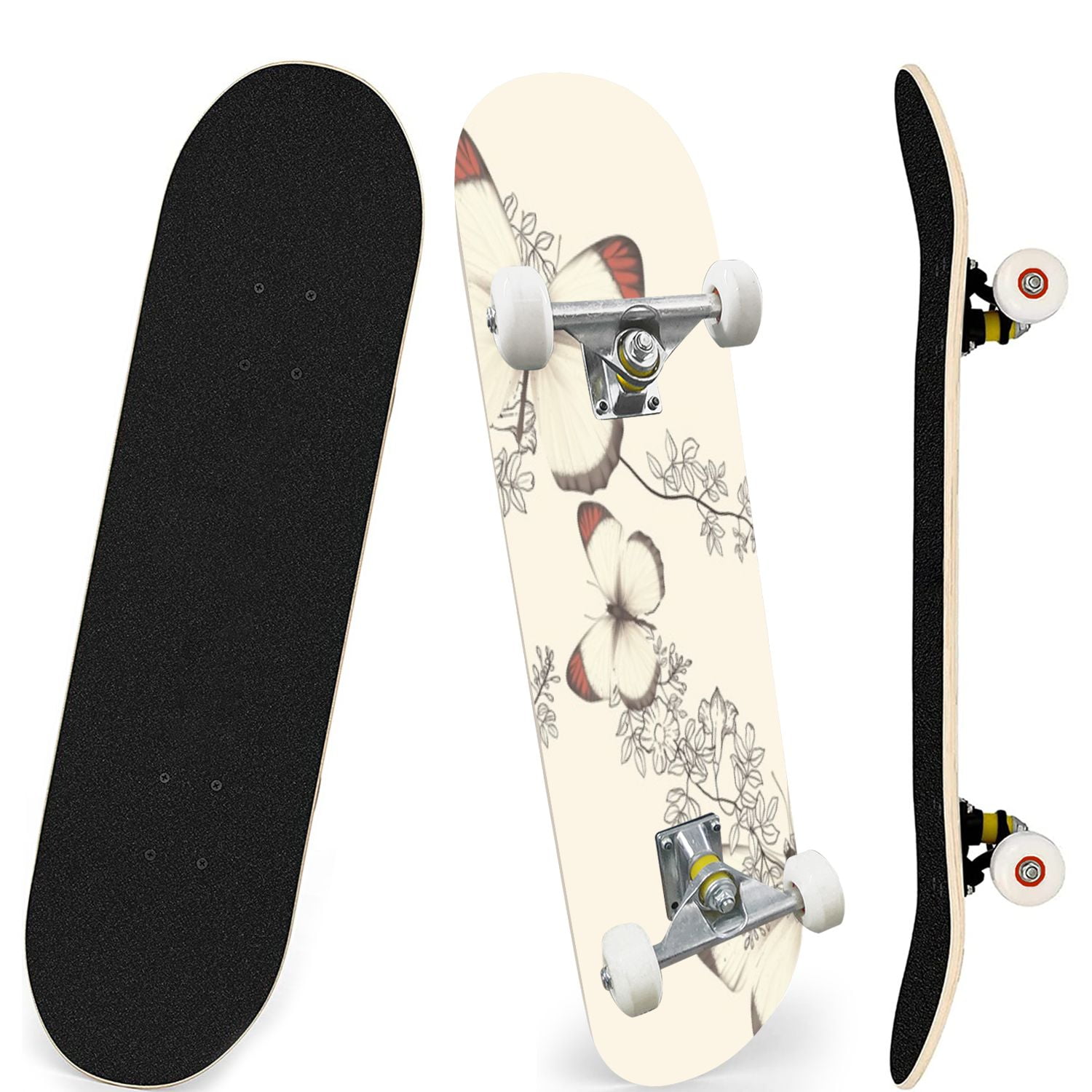 Skateboards for Beginners Animal seamless pattern Colotis antevippe ...