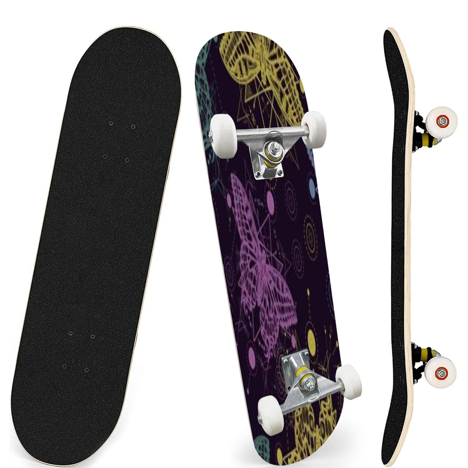 Skateboards for Beginners Beautiful Swallowtail Butterflies seamless ...