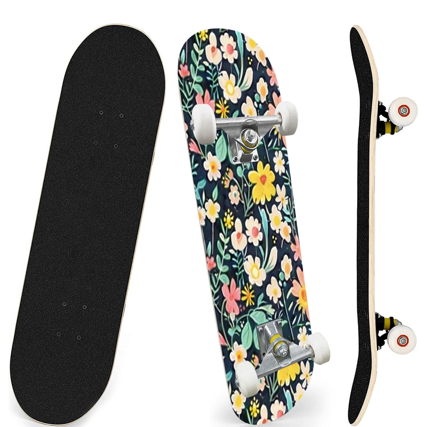 Skateboards for Beginners Beautiful floral abstract flowers Small ...