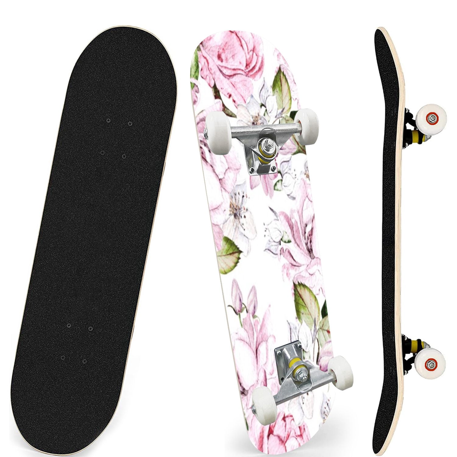 Skateboards for Beginners Beautiful watercolor seamless pattern roses ...