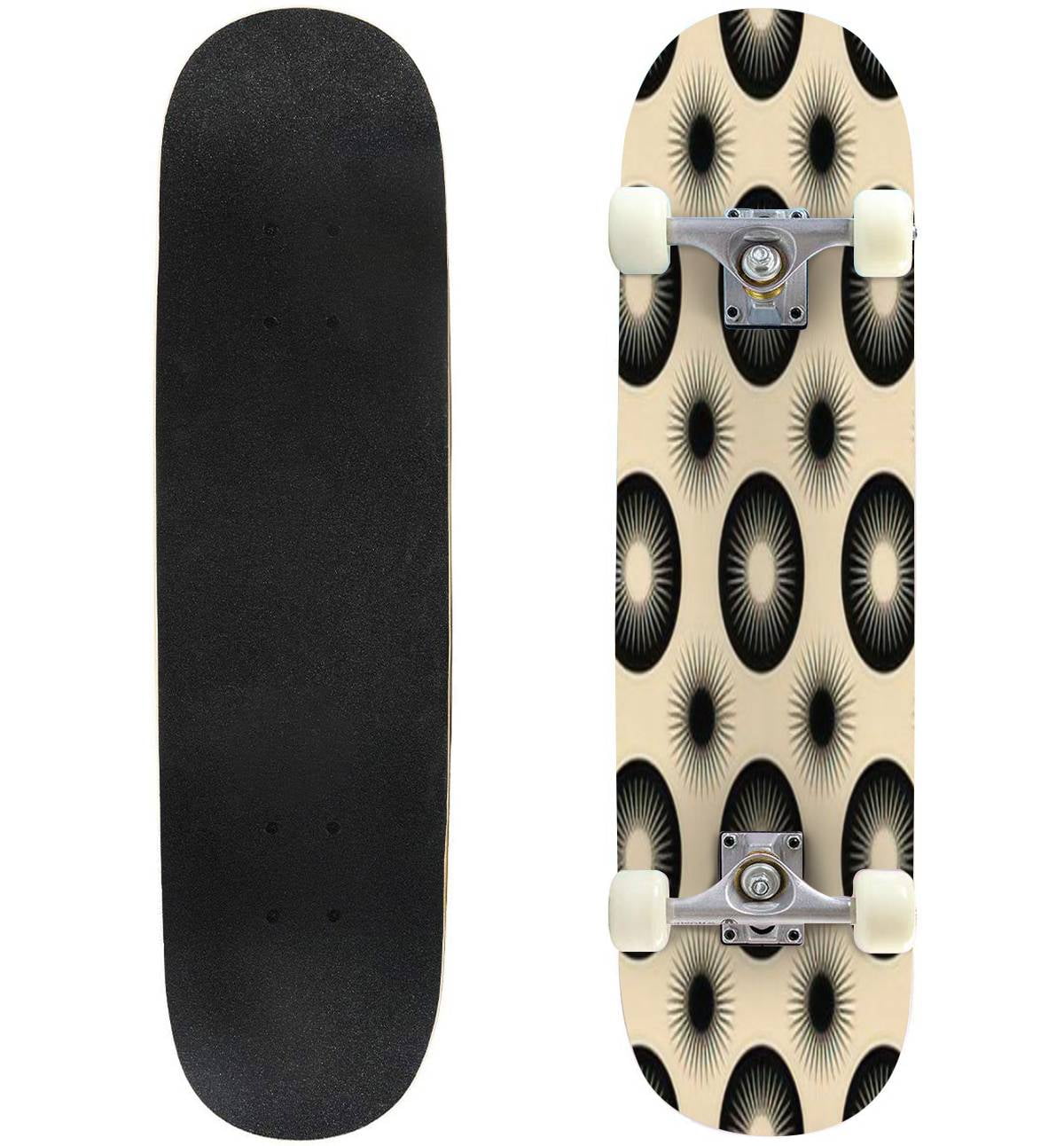 Skateboards for Beginners Beige geometrical retro vintage seamless ...