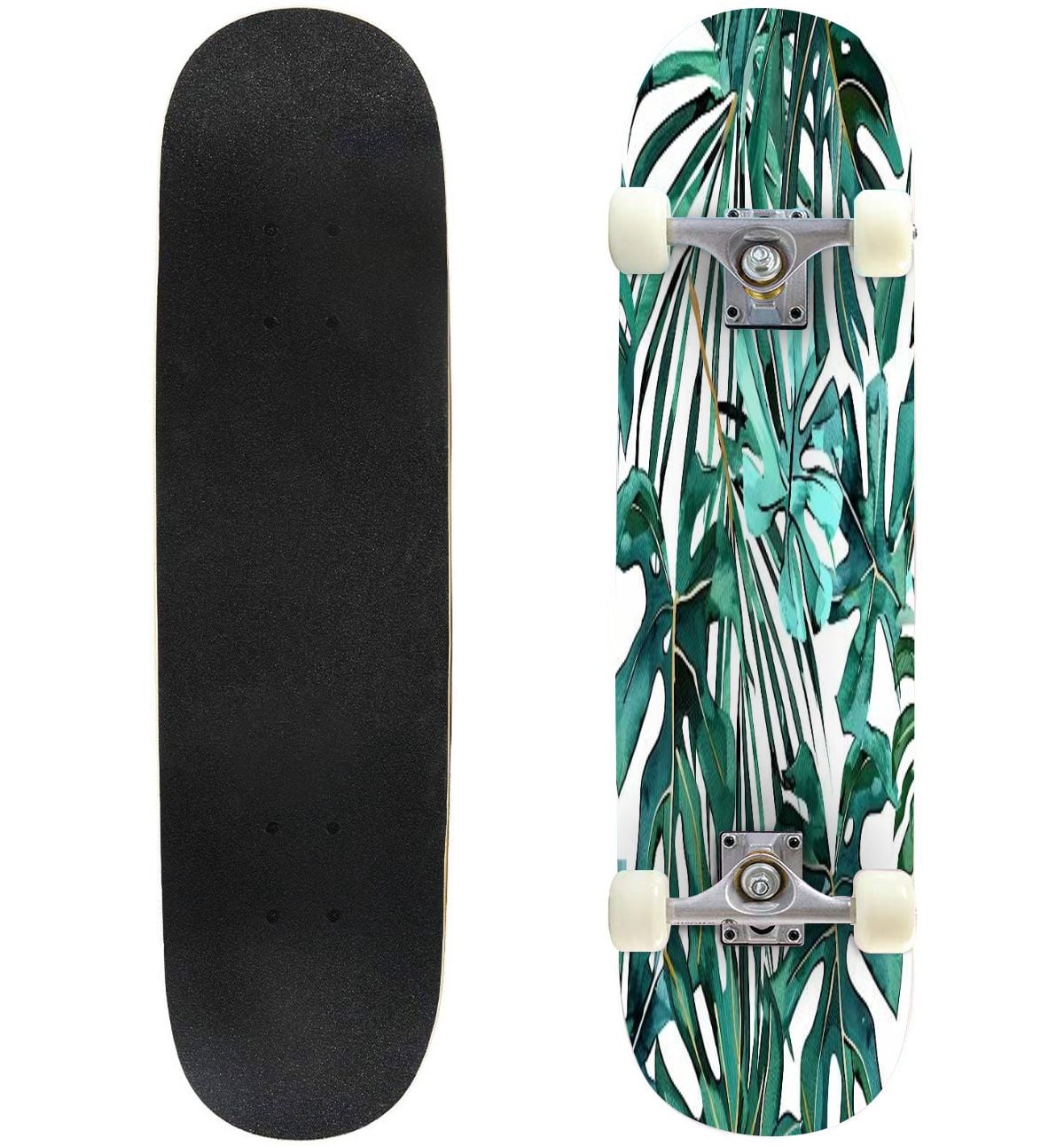 Skateboards for Beginners Botanical exotic seamless green tropical ...