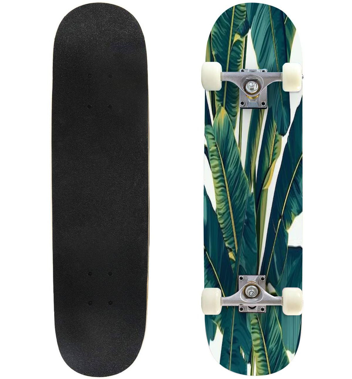 Skateboards for Beginners Botanical seamless drawn banana tree bright ...