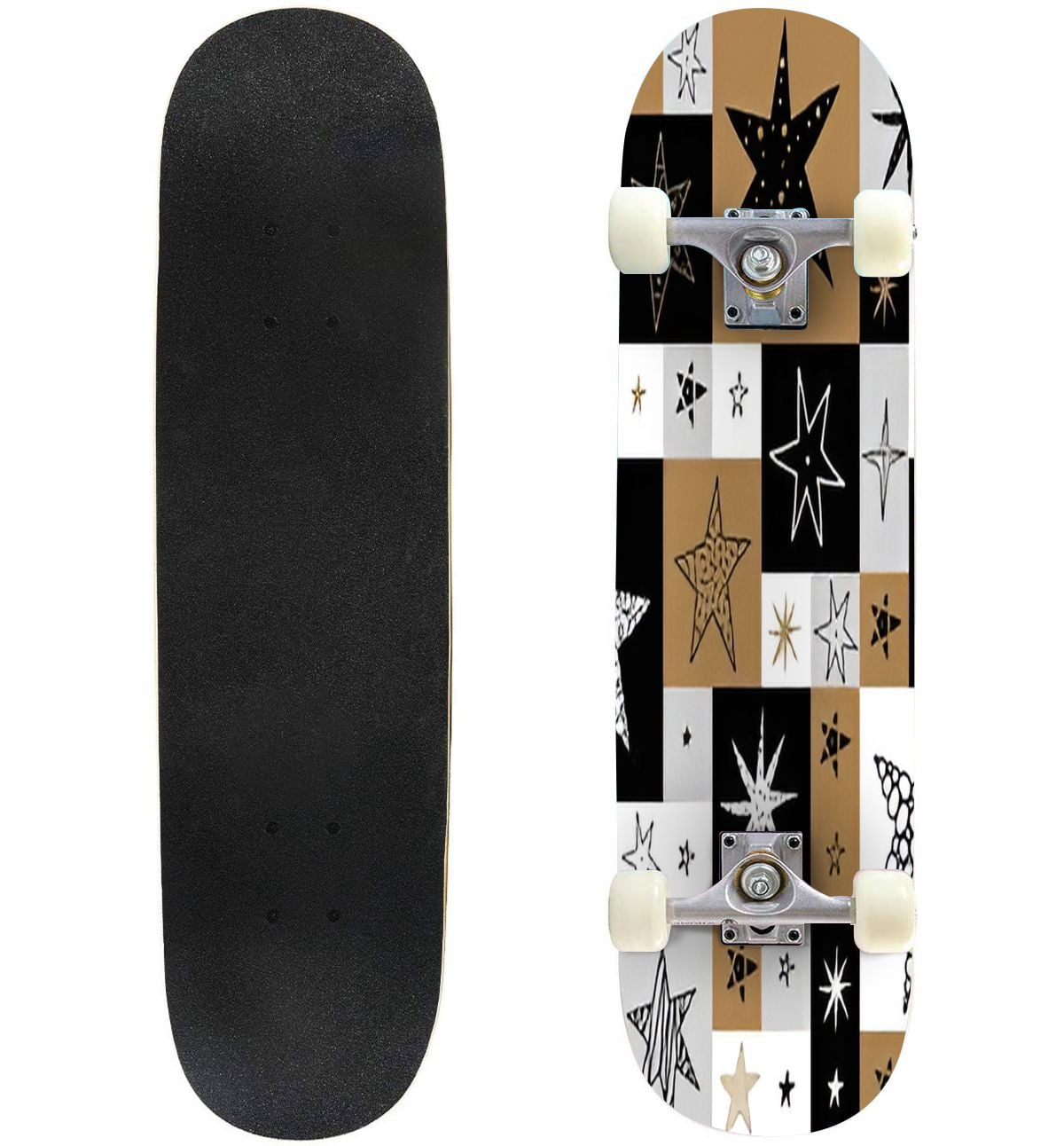 Skateboards for Beginners Christmas stars Seamless pattern Seamless ...