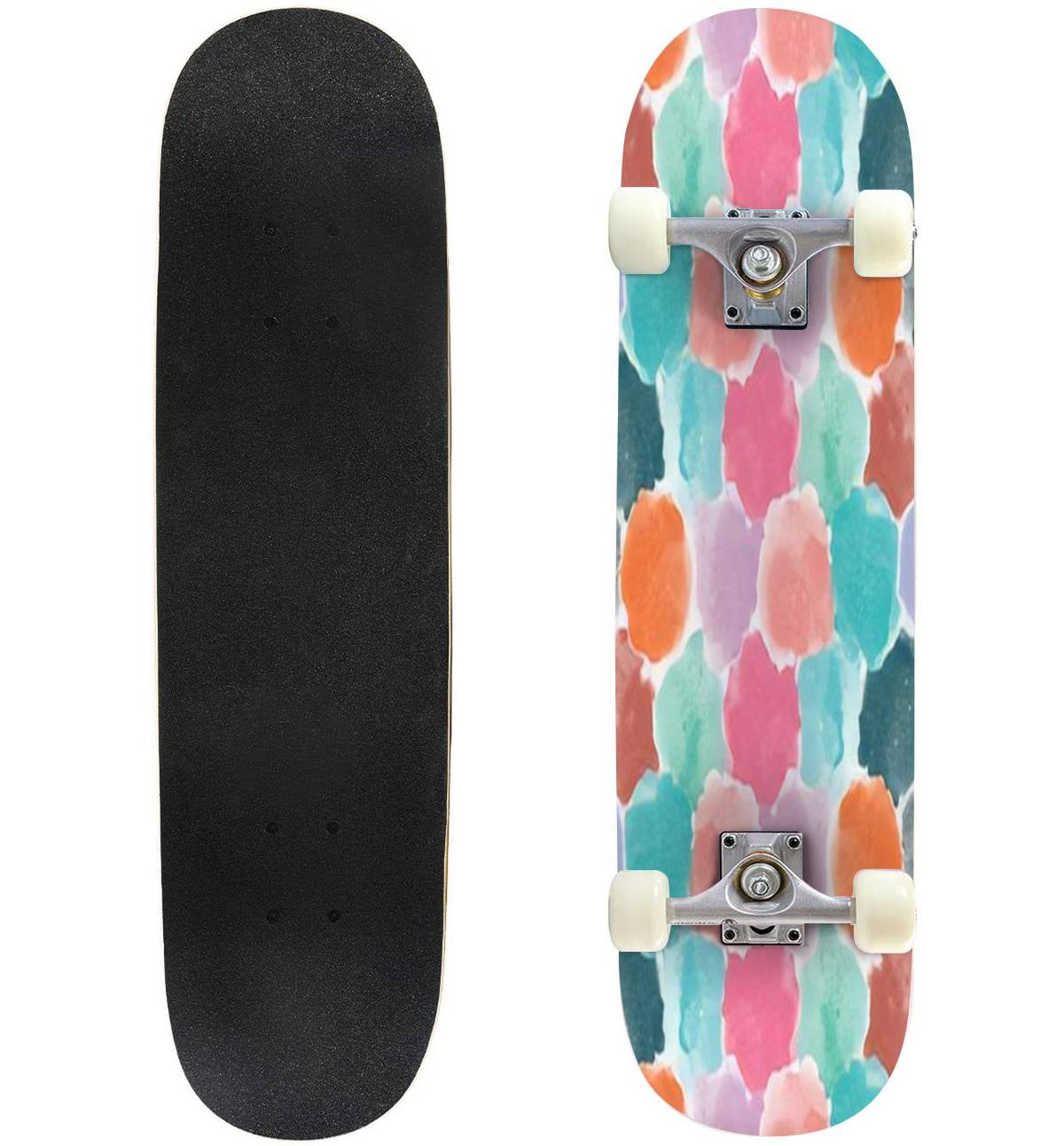 Skateboards for Beginners Colorful seamless collage different ...