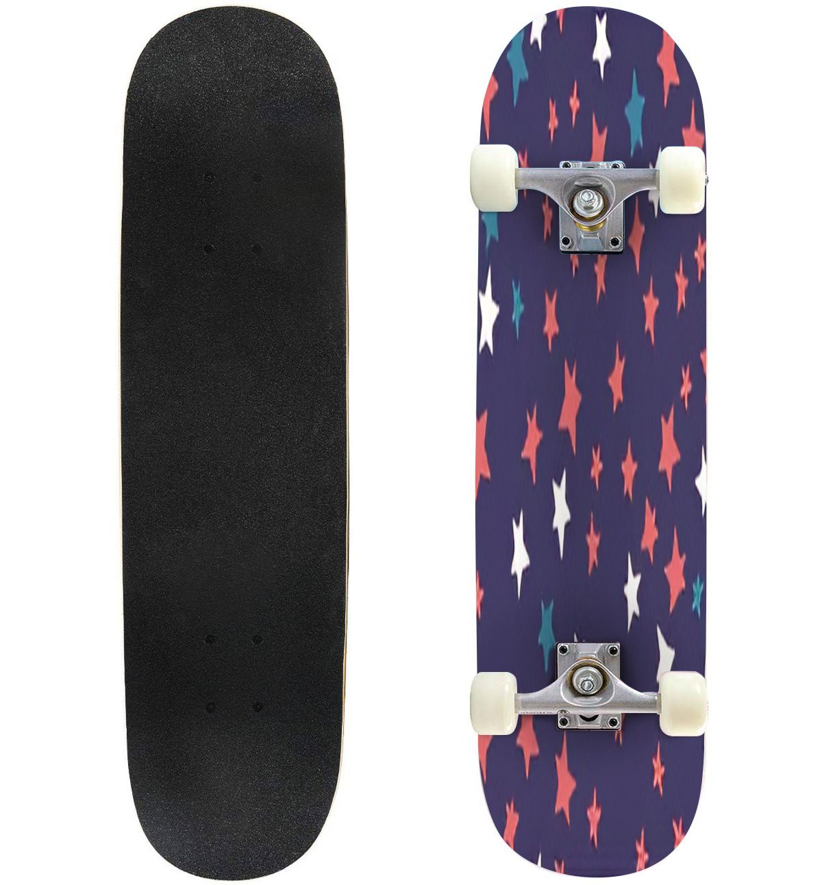 Skateboards for Beginners Colorful stars seamless pattern Seamless ...