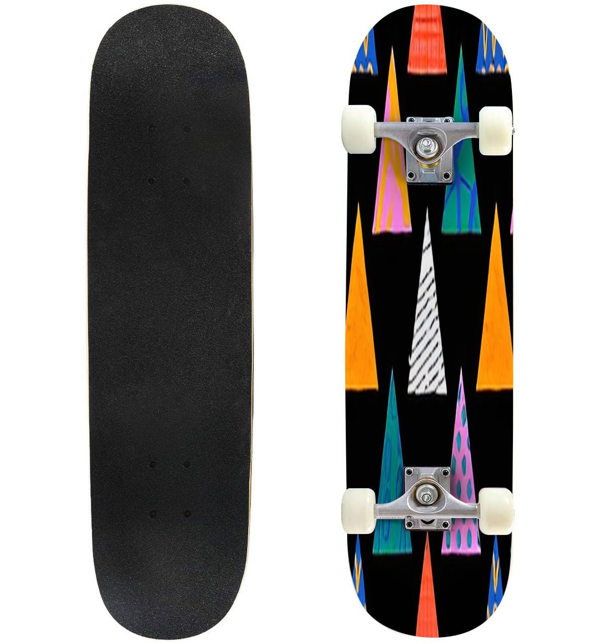 Skateboards for Beginners Colorful triangle seamless pattern collage ...