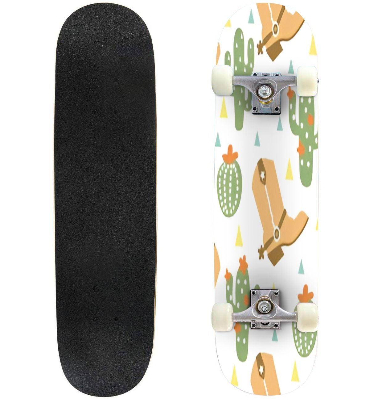 Skateboards for Beginners Cowboy Seamless pattern western decorative ...