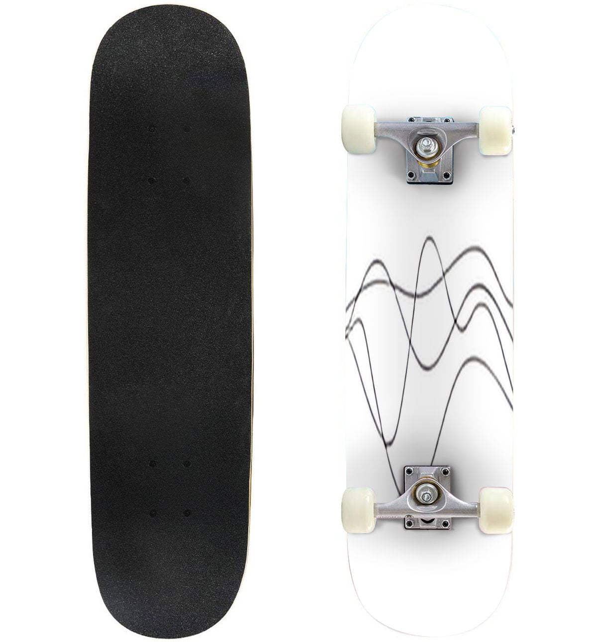 Skateboards for Beginners Curve wave seamless pattern wavy abstract ...