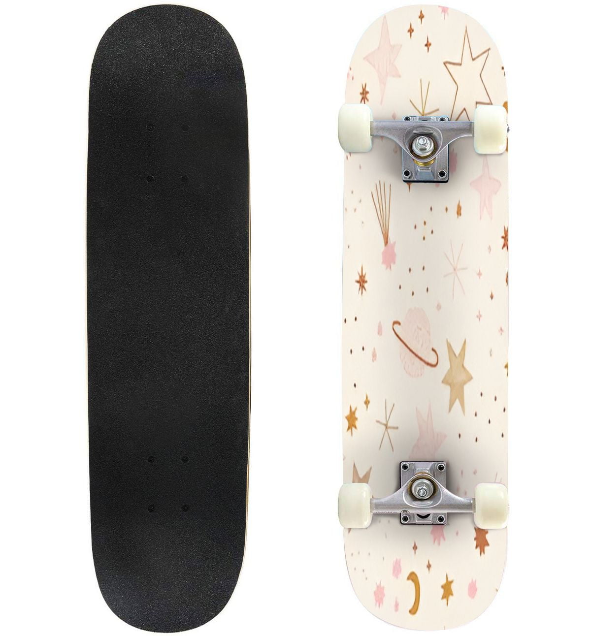Skateboards for Beginners Cute celestial childish night sky space stars ...