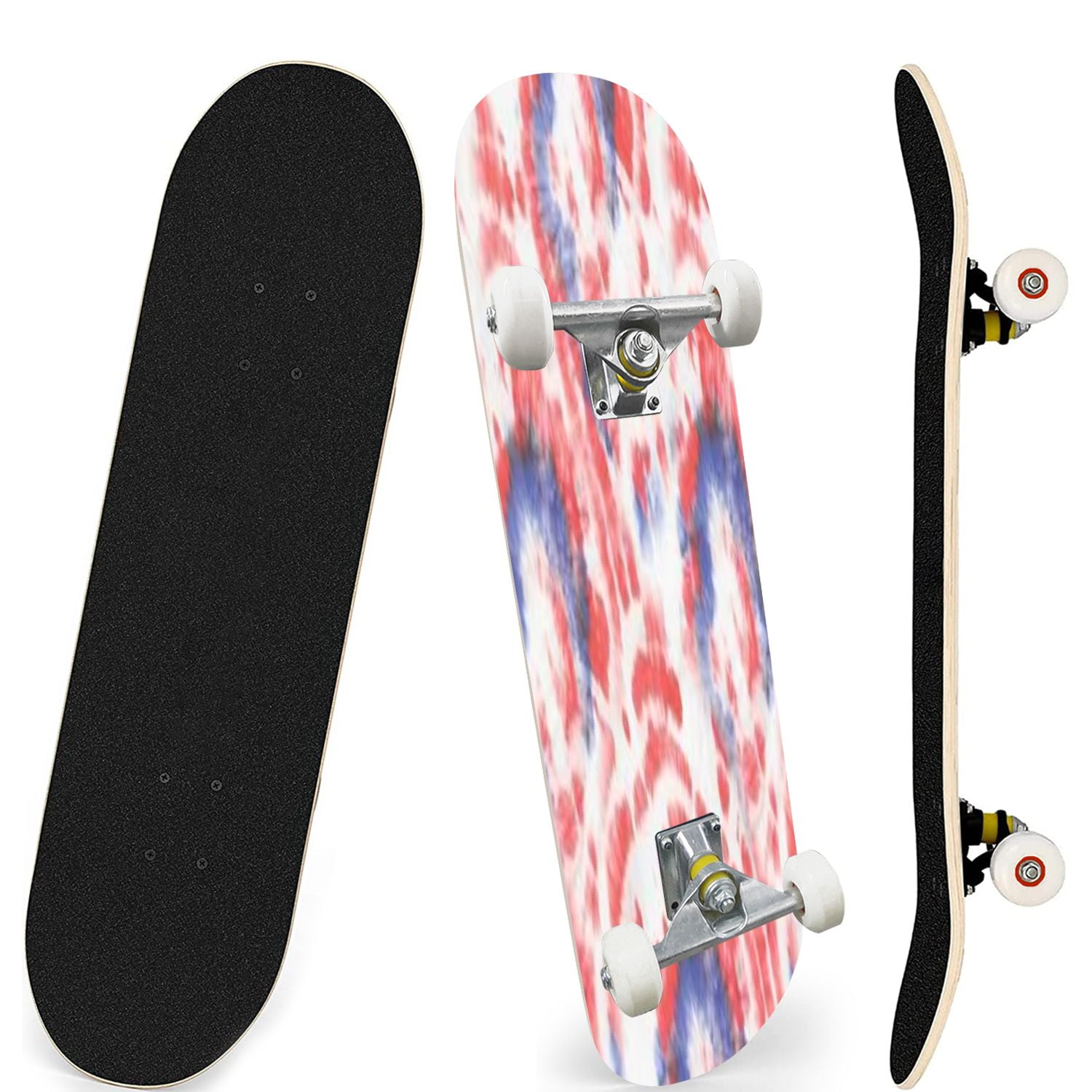 Skateboards for Beginners Dye Circle Boho Blue Swirl Colorful Tiedye ...